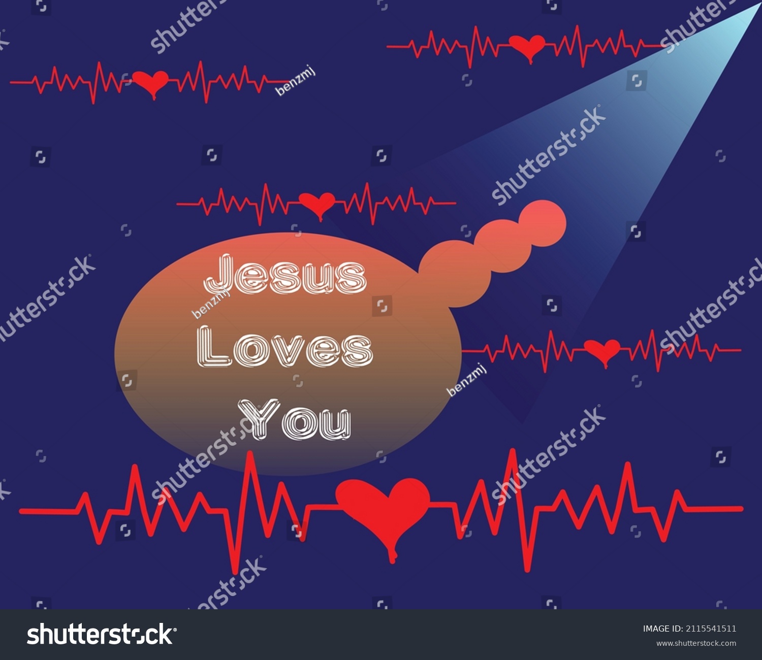 Jesus Loves You Vector Illustration Stock Vector (Royalty Free ...