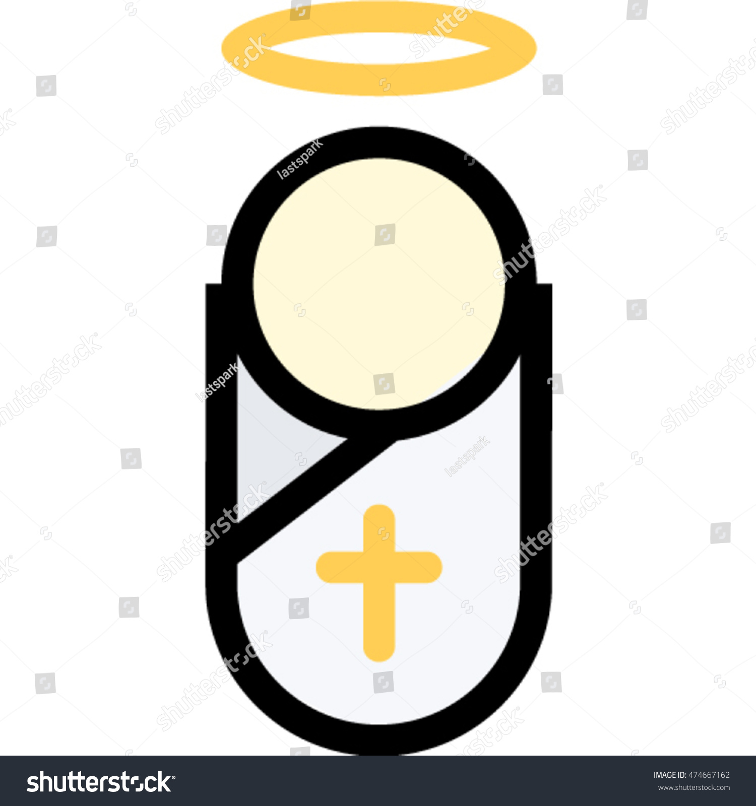 Jesus Outline Icon Stock Vector (Royalty Free) 474667162 | Shutterstock