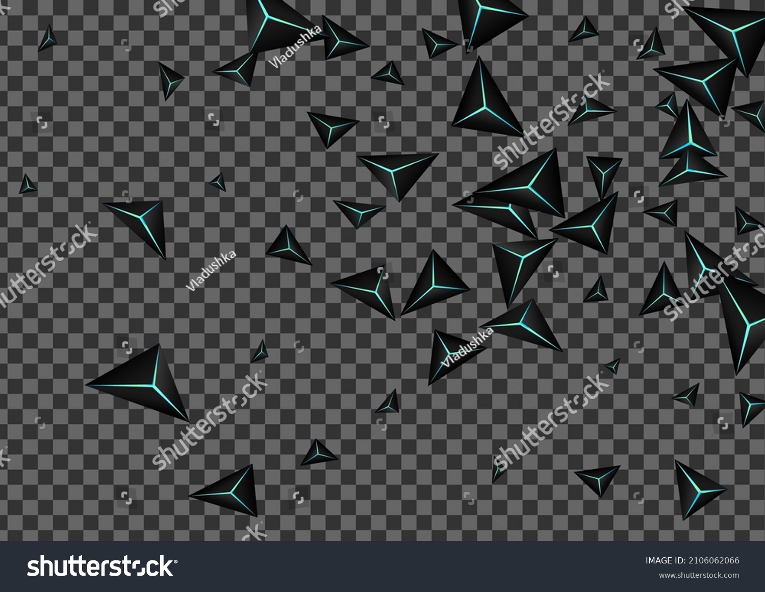 Jet Black Triangle Background Transparent Vector Stock Vector (Royalty ...