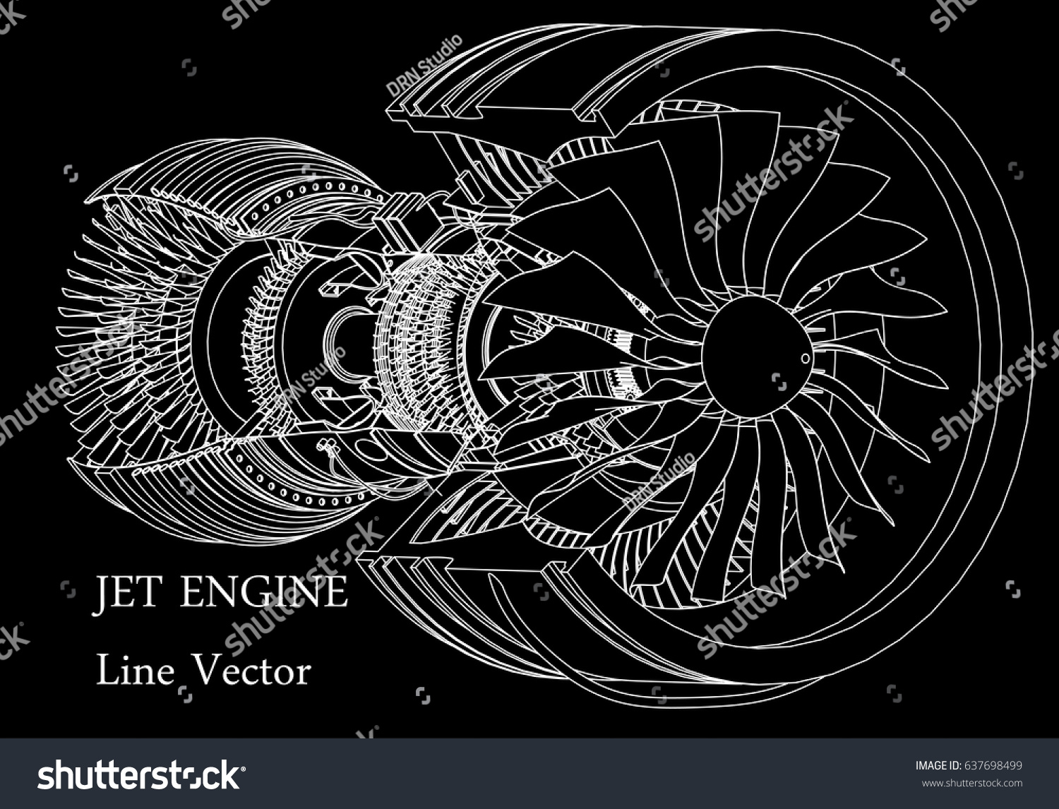499 Technical drawing of a jet engine Images, Stock Photos & Vectors ...