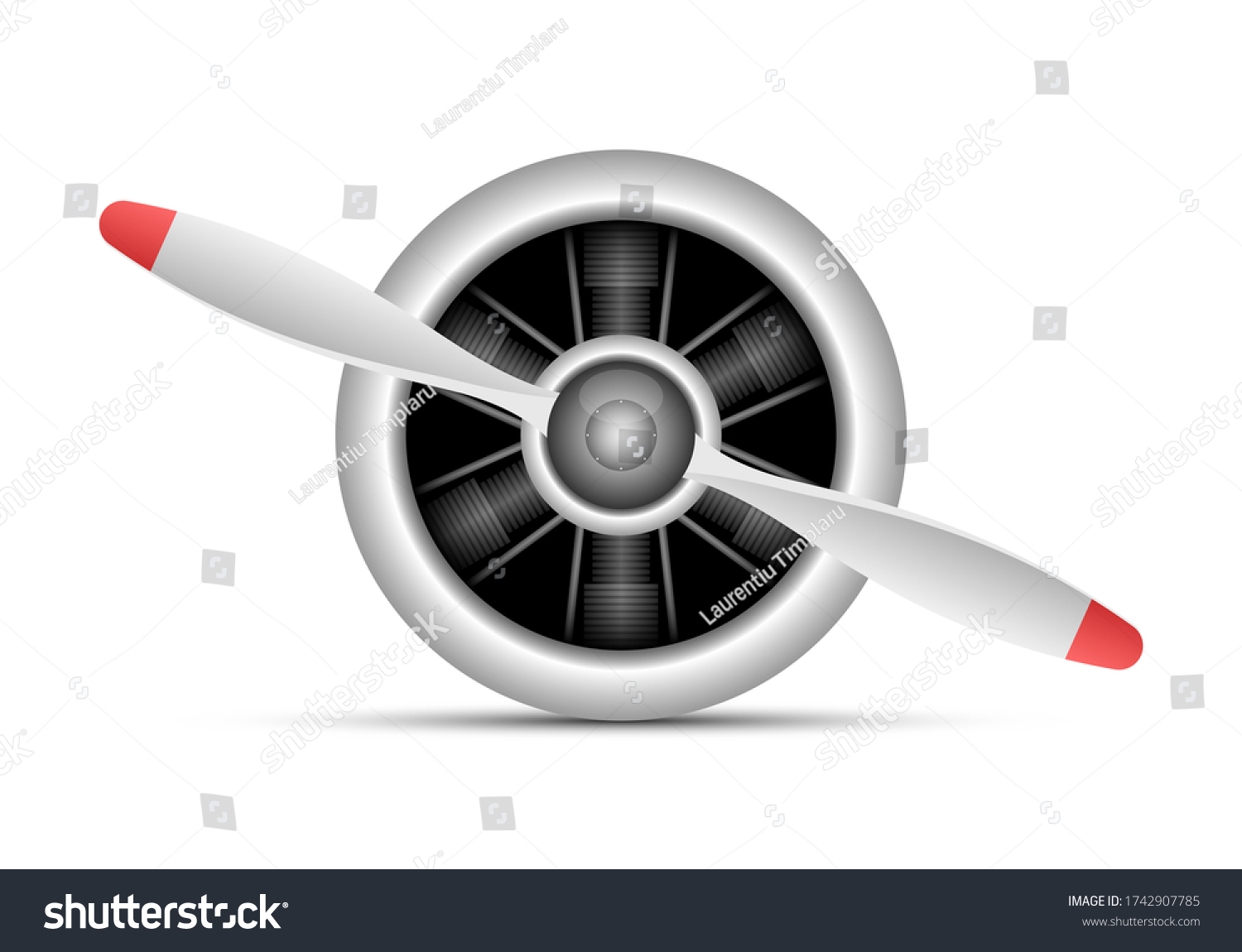 Jet Engine Vector Design Illustration Isolated Stock Vector (Royalty ...