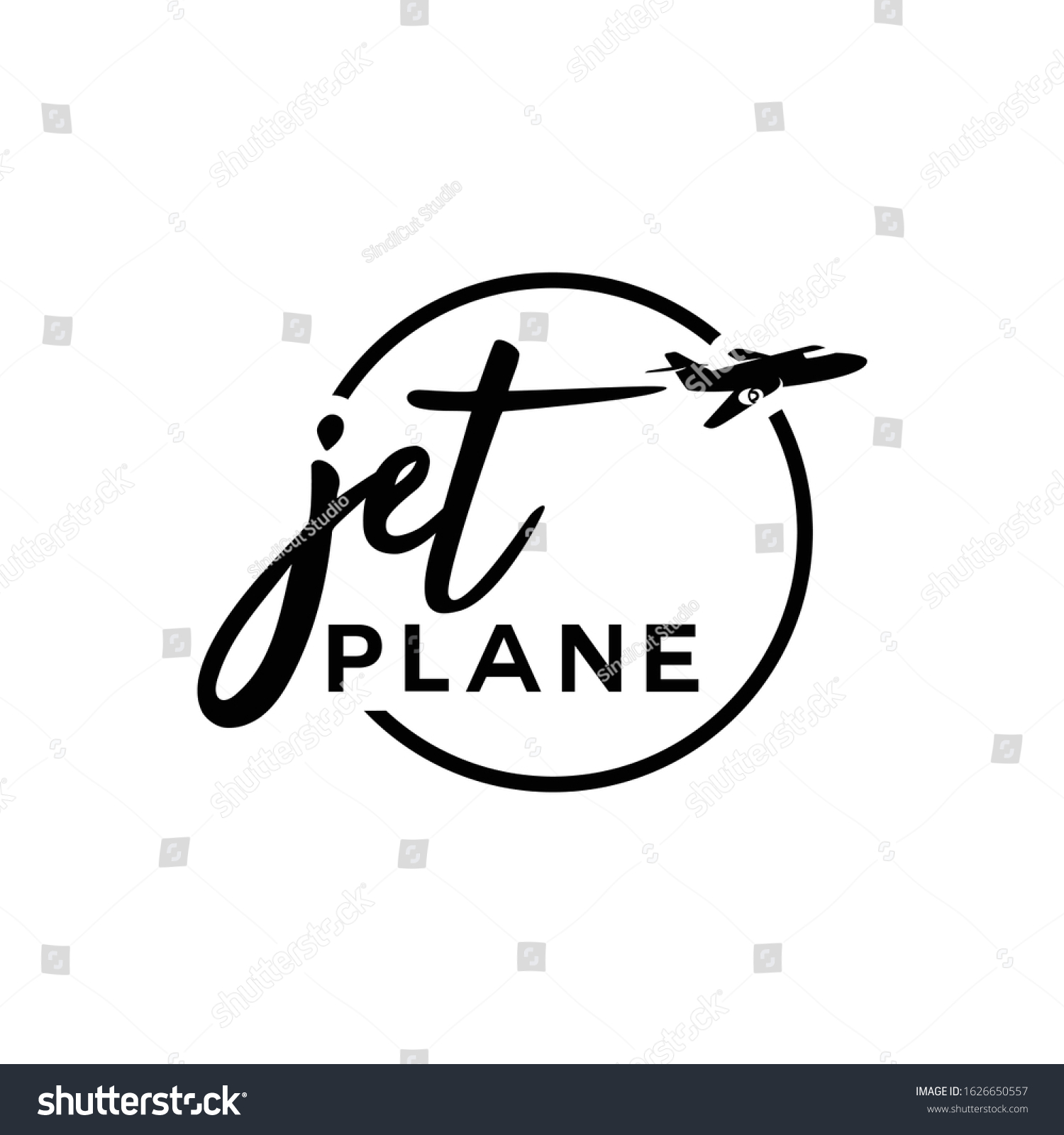 Jet Plane Logo Concept Plane Vector Stock Vector (Royalty Free) 1626650557
