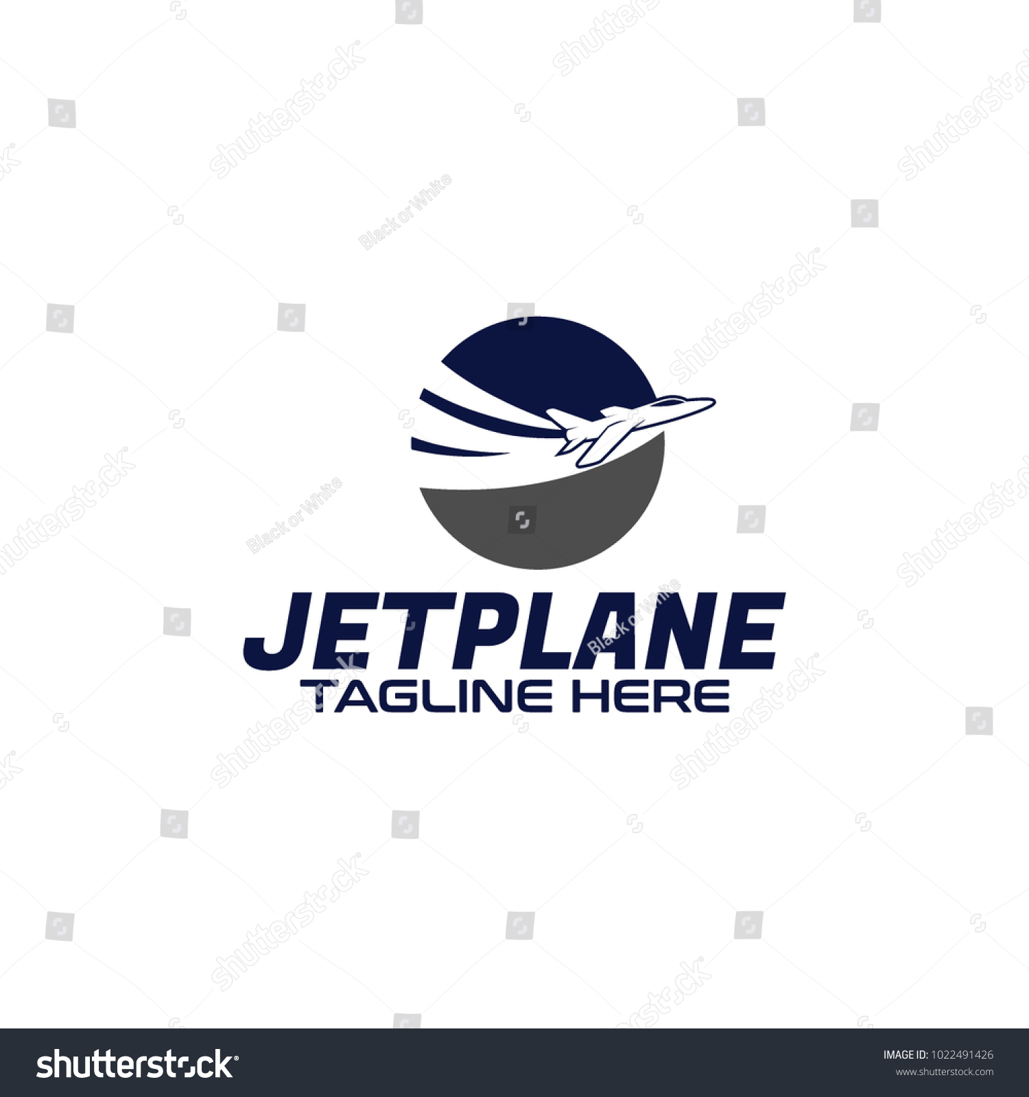 Jet Plane Logo Design Stock Vector (Royalty Free) 1022491426 | Shutterstock