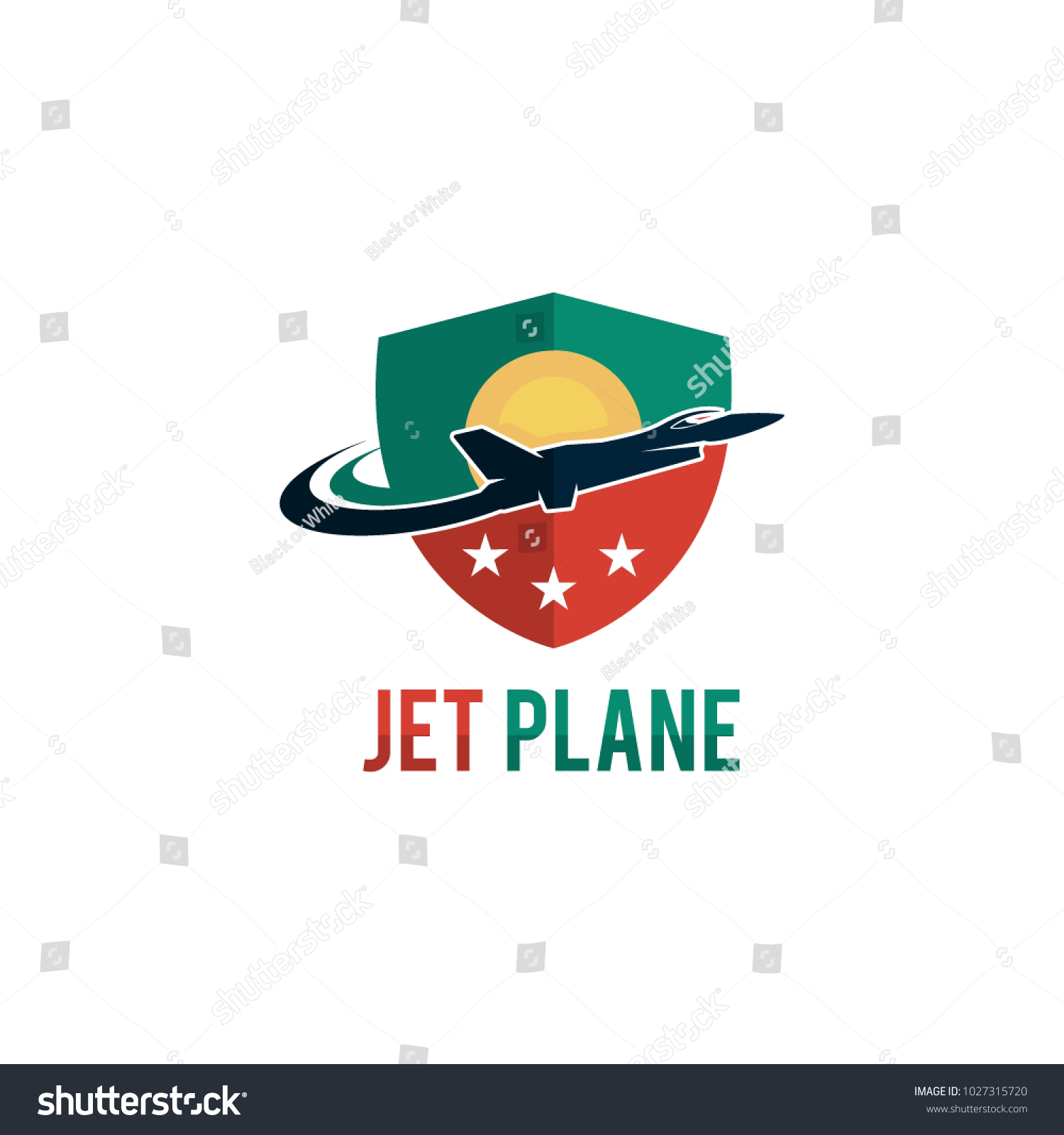 Jet Plane Logo Design: เวกเตอร์สต็อก (ปลอดค่าลิขสิทธิ์) 1027315720 ...
