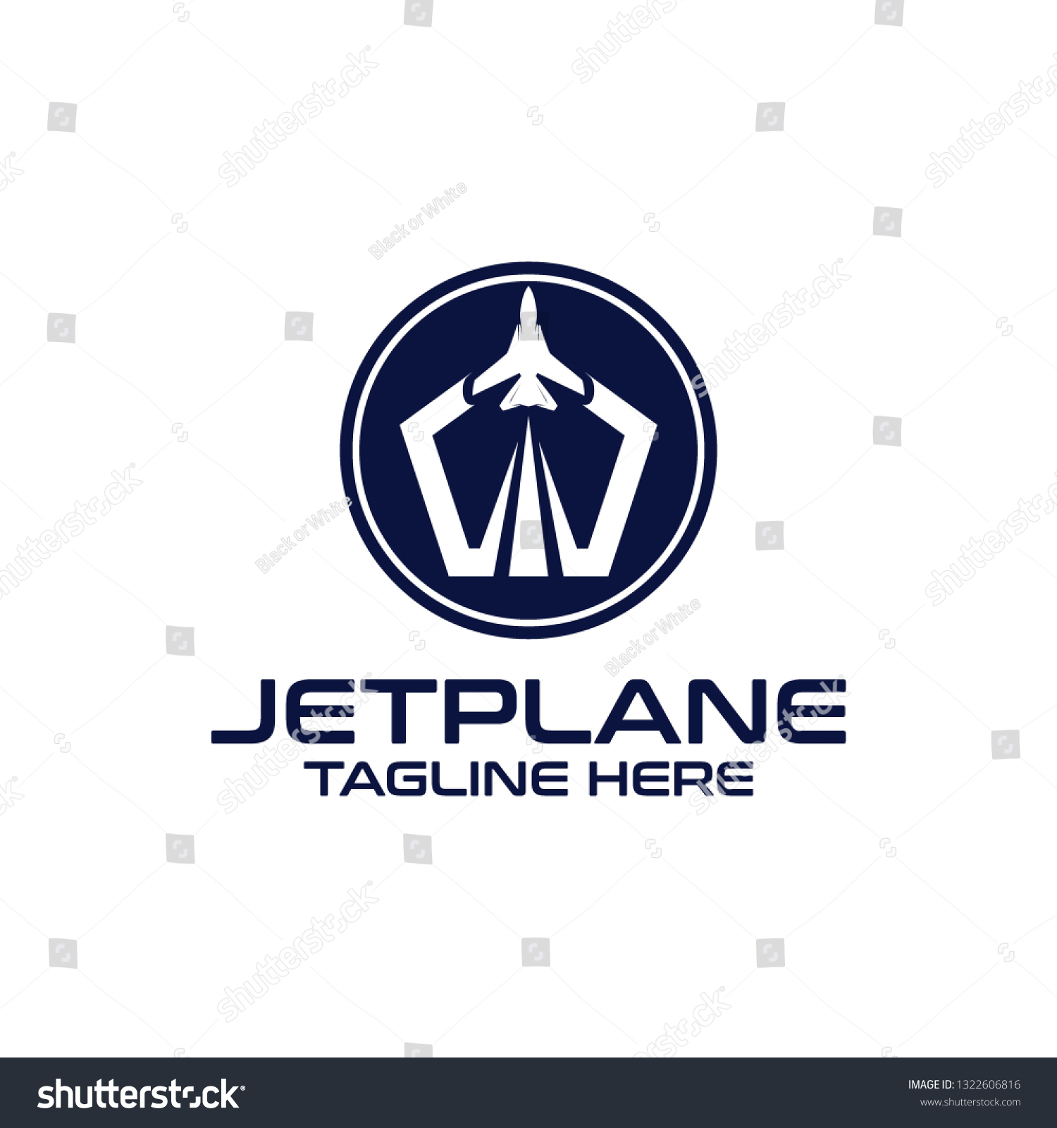 Jet Plane Logo Design Stock Vector (Royalty Free) 1322606816 | Shutterstock