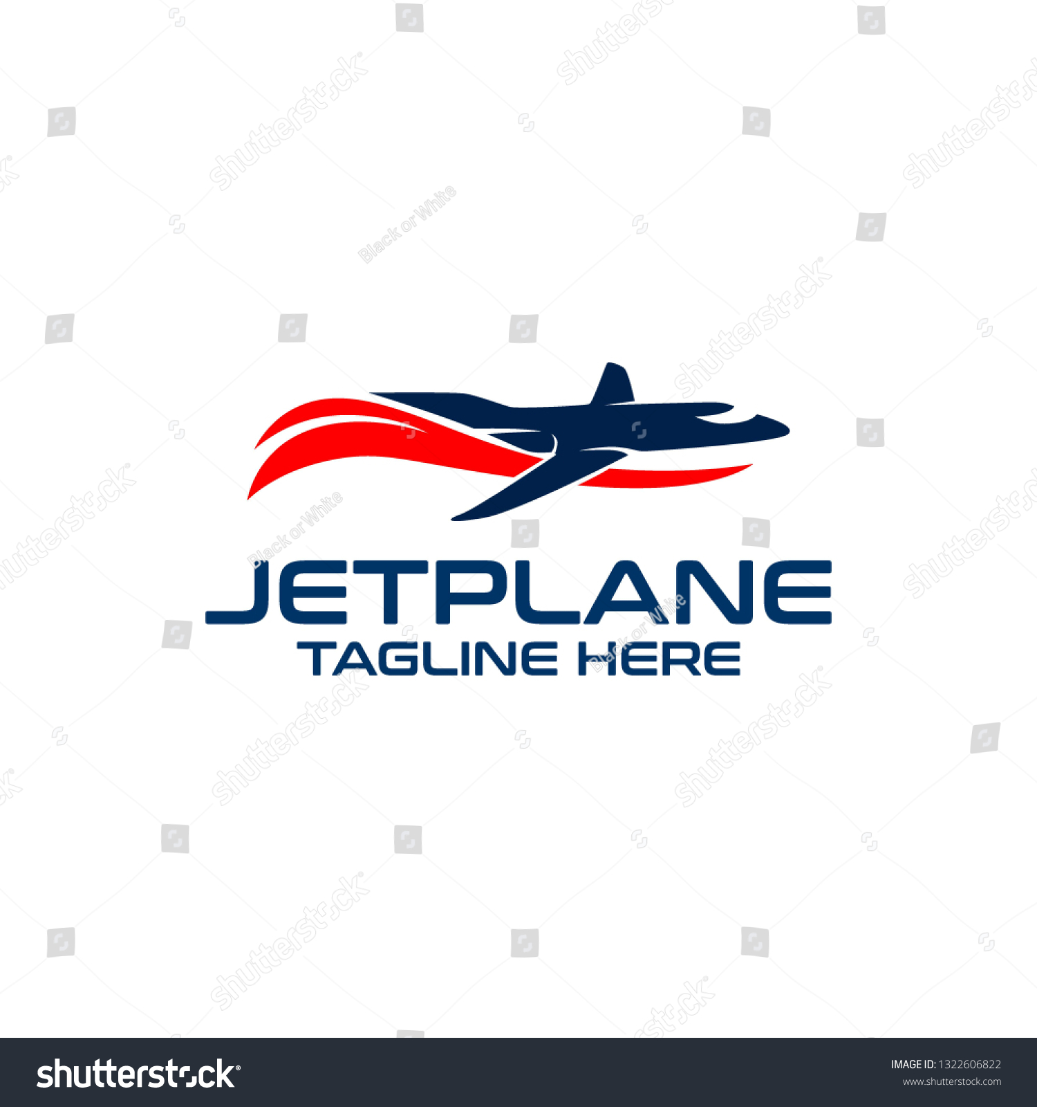 Jet Plane Logo Design: vector de stock (libre de regalías) 1322606822 ...