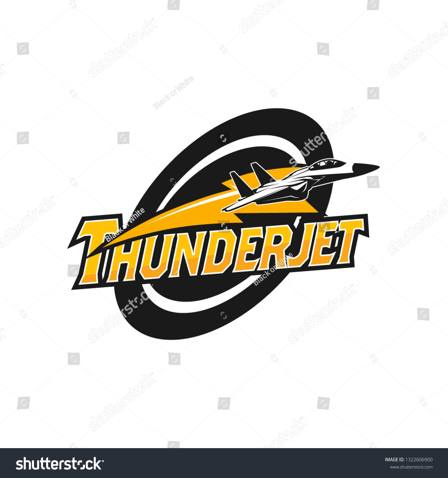 Jet Plane Logo Design Stock Vector (Royalty Free) 1322606900
