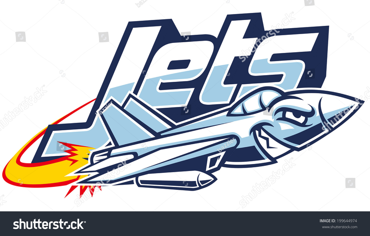 Jet Plane Mascot Stock Vector (Royalty Free) 199644974 | Shutterstock