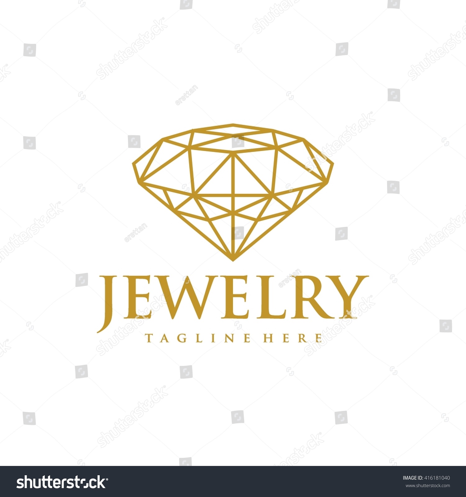 Jewelry Logo Template Stock Vector (Royalty Free) 416181040