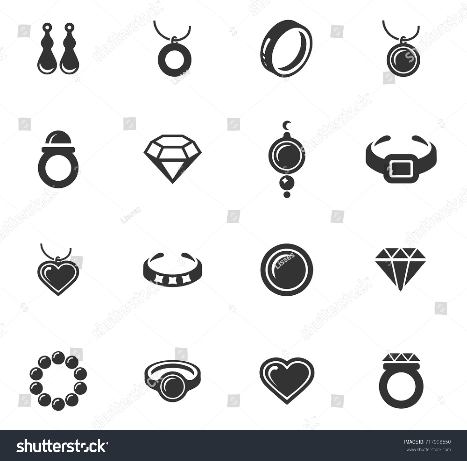 Jewelry Vector Icons User Interface Design Stock Vector (Royalty Free ...