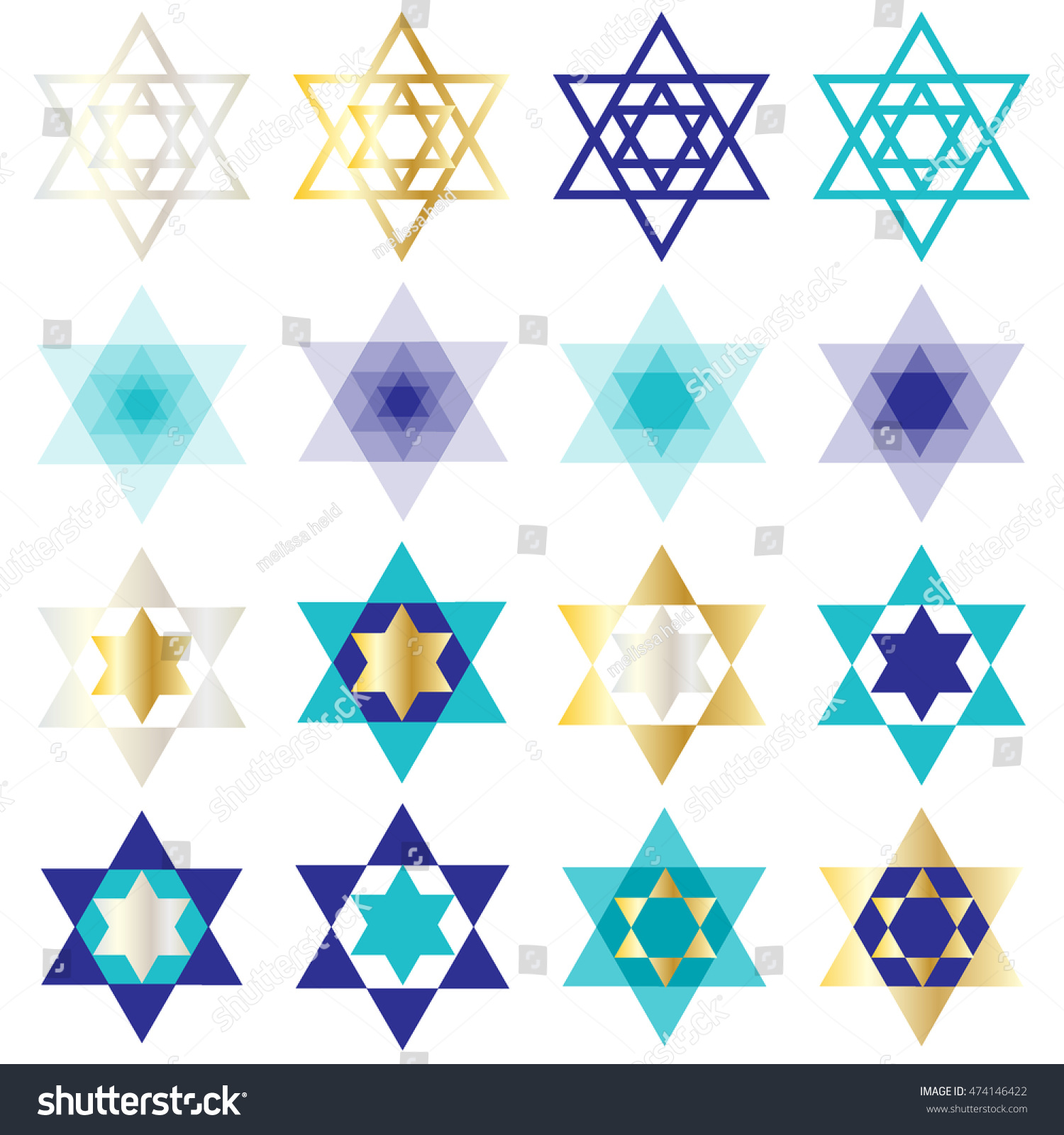 Jewish Star Pattern Stock Vector (Royalty Free) 474146422