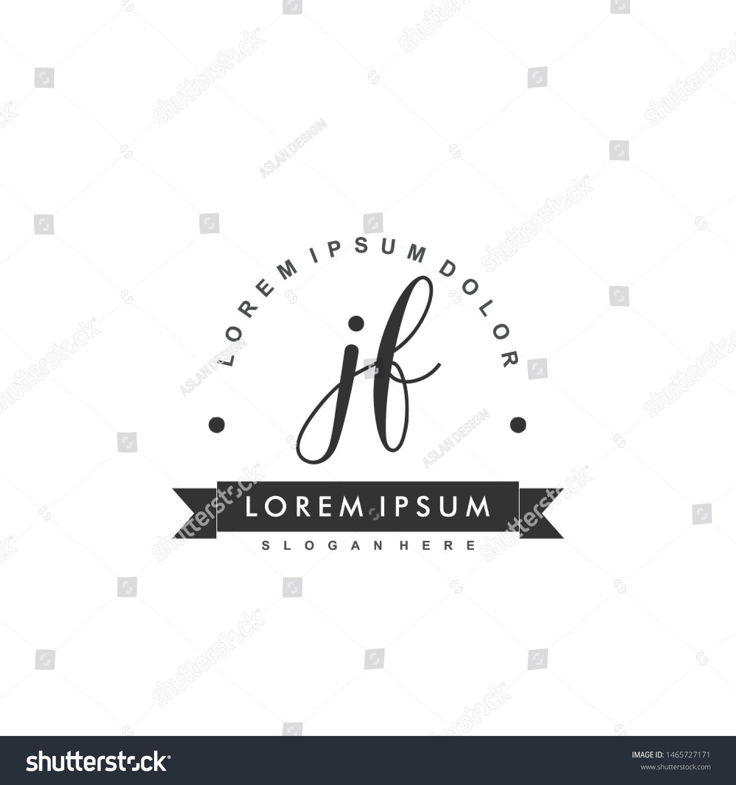 Jf Initial Beauty Monogram Logo Vector Stock Vector (Royalty Free ...