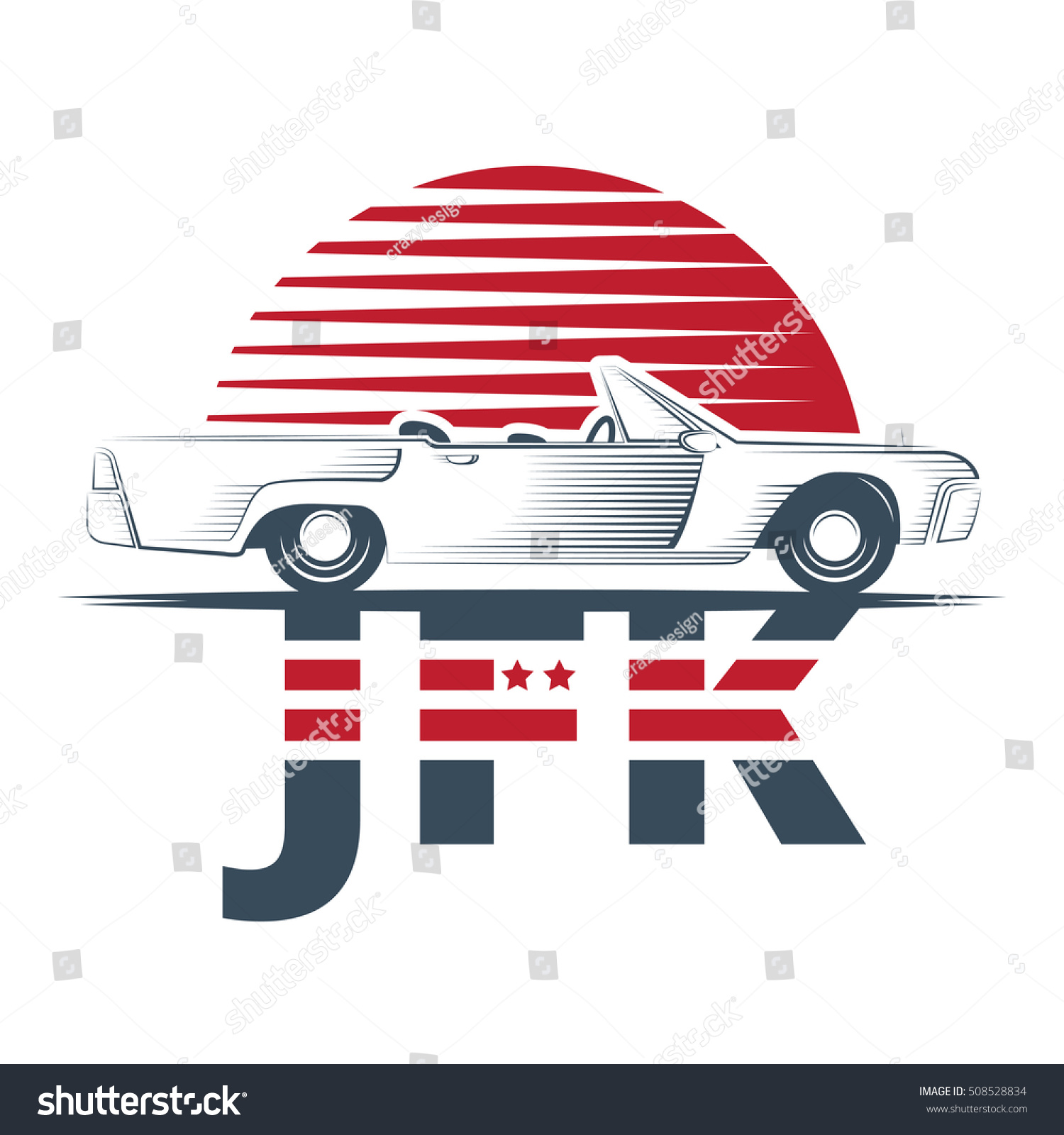 Jfk Vector Emblem Isolated On White Stock Vector (Royalty Free) 508528834
