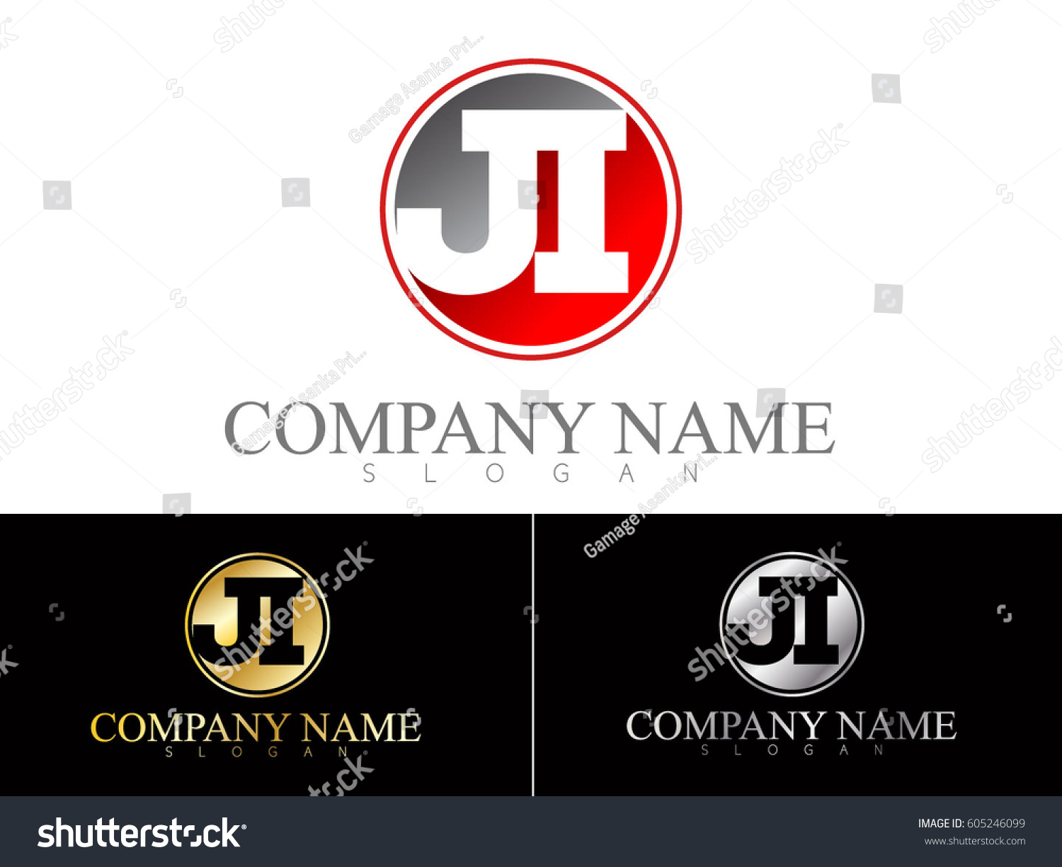 Ji Font Logo Stock Vector (Royalty Free) 605246099 | Shutterstock