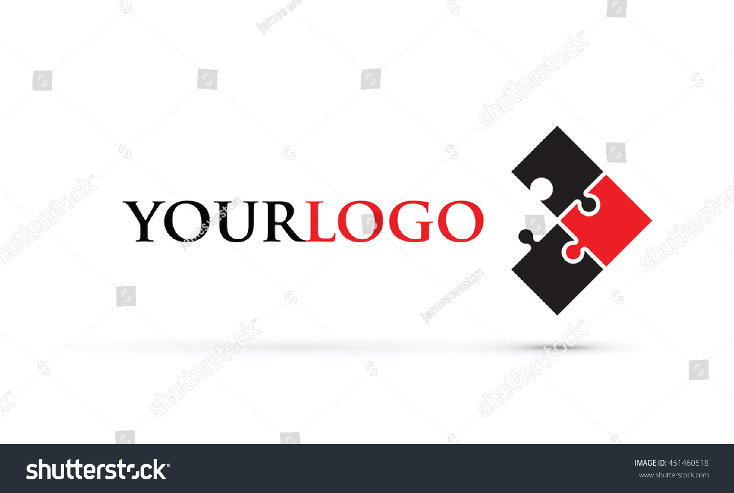 Jigsaw Logo Example Stock Vector (Royalty Free) 451460518