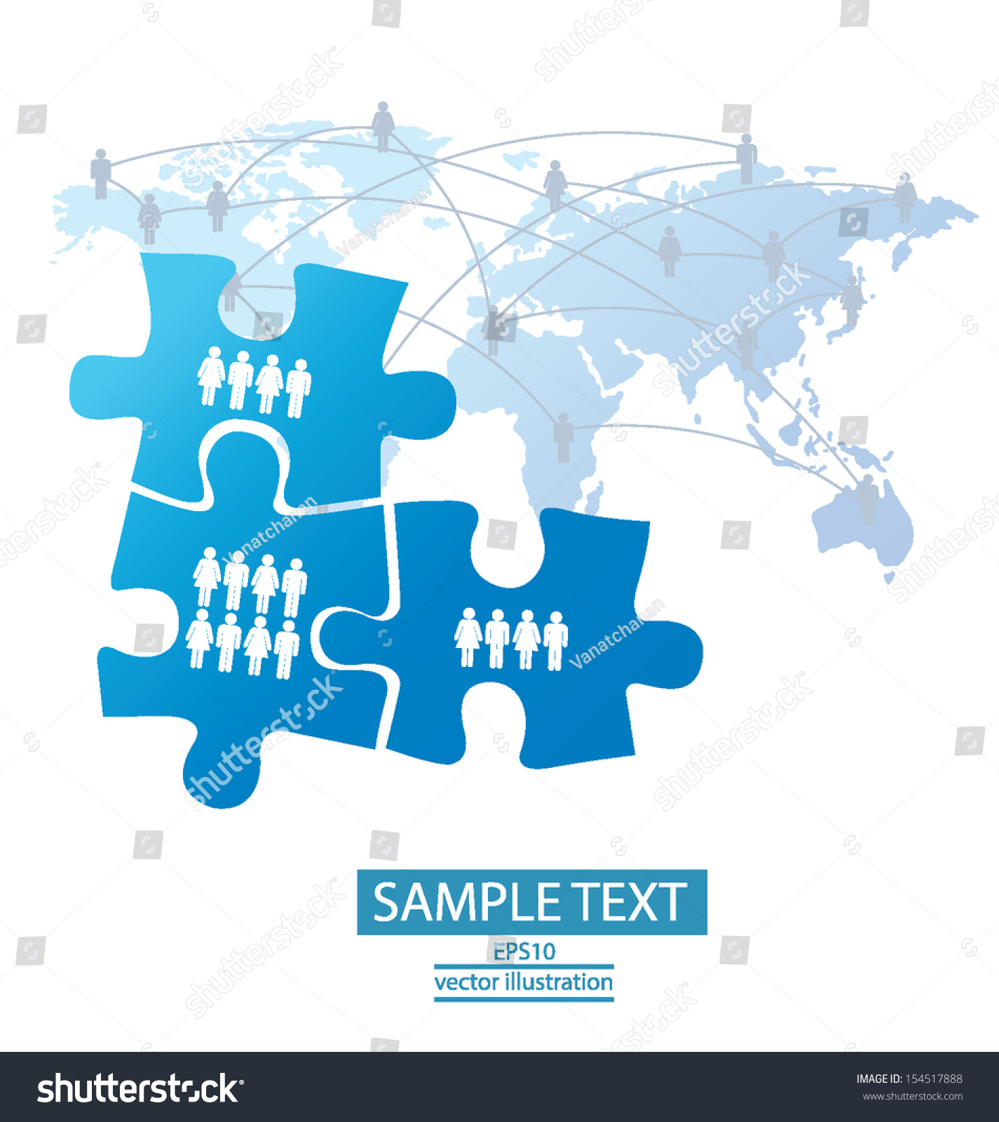 Jigsaw Puzzle Connection Vector Illustration Stock Vector (Royalty Free ...
