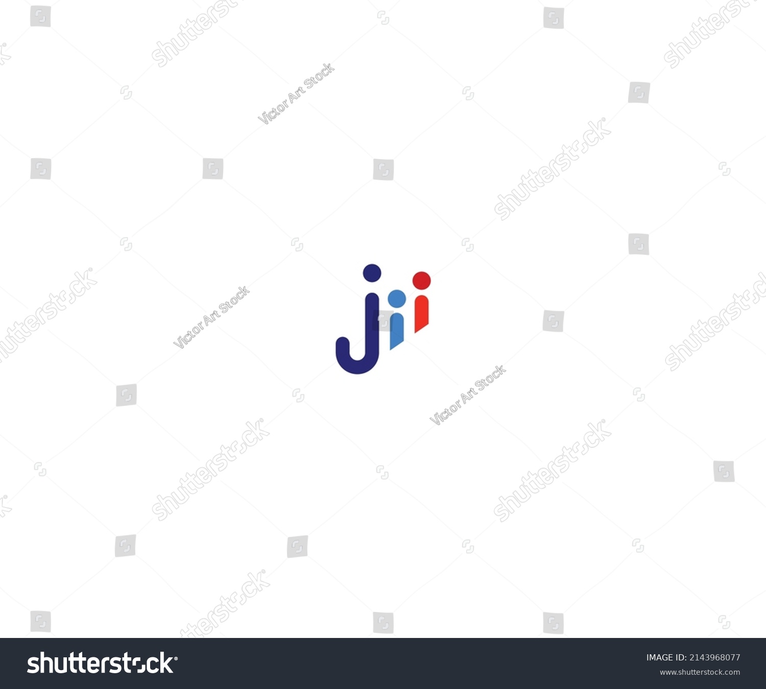 Jii Letter Logo Design Vector Template Stock Vector (Royalty Free ...