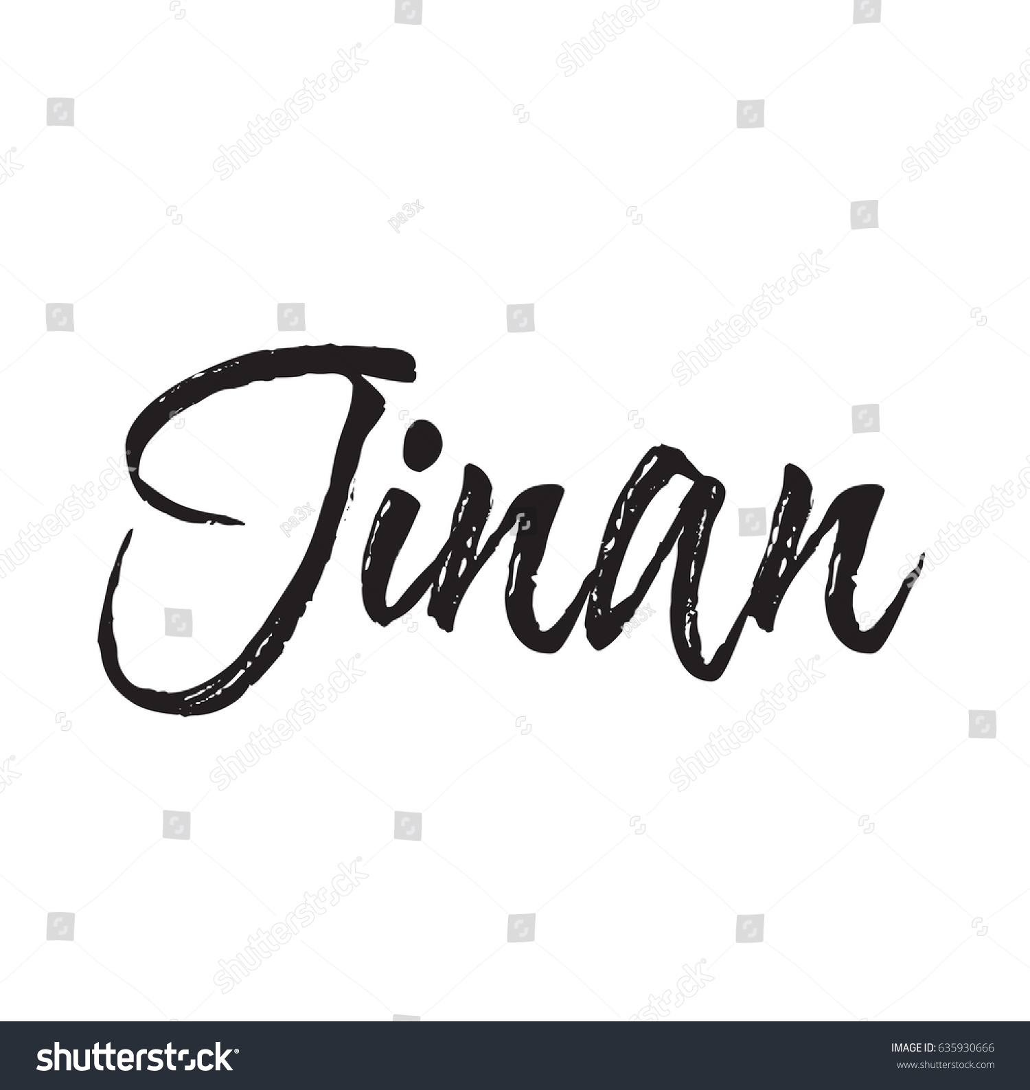 Jinan Text Design Vector Calligraphy Typography Stock Vector (Royalty ...