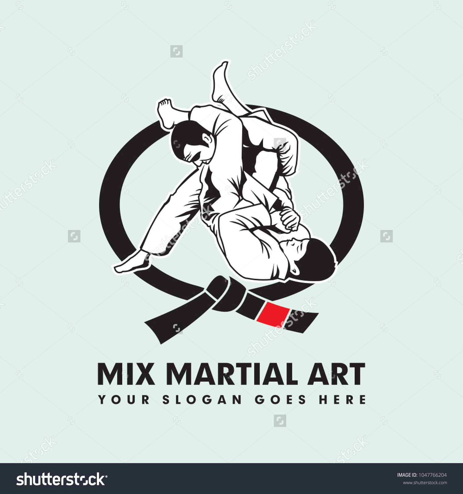 Jiu Jitsu Logo Template Stock Vector (Royalty Free) 1047766204 ...