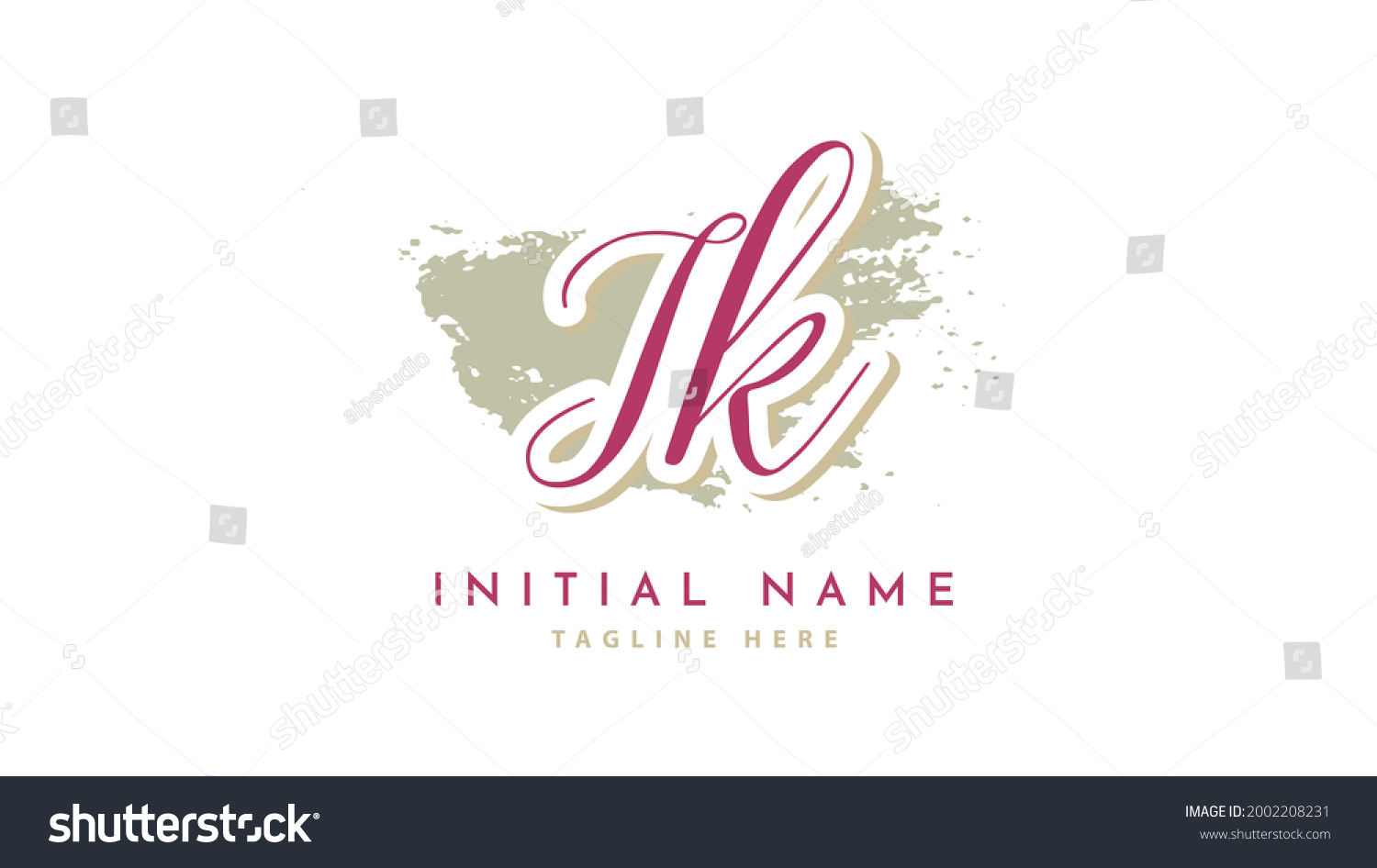Jk Initials Handwriting Logo Vector Stock Vector (Royalty Free ...