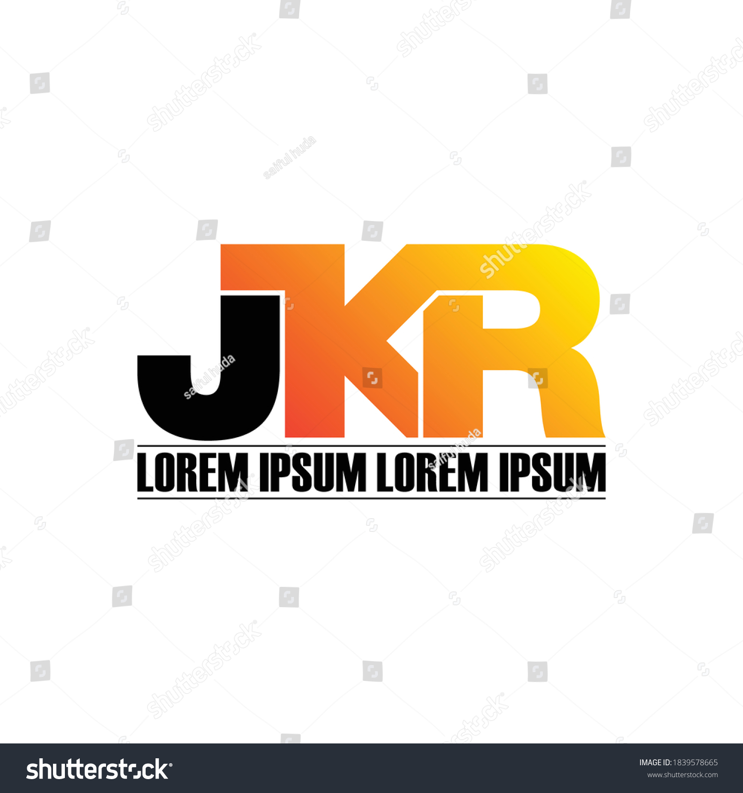 Jkr Letter Monogram Logo Design Vector Stock Vector (Royalty Free ...