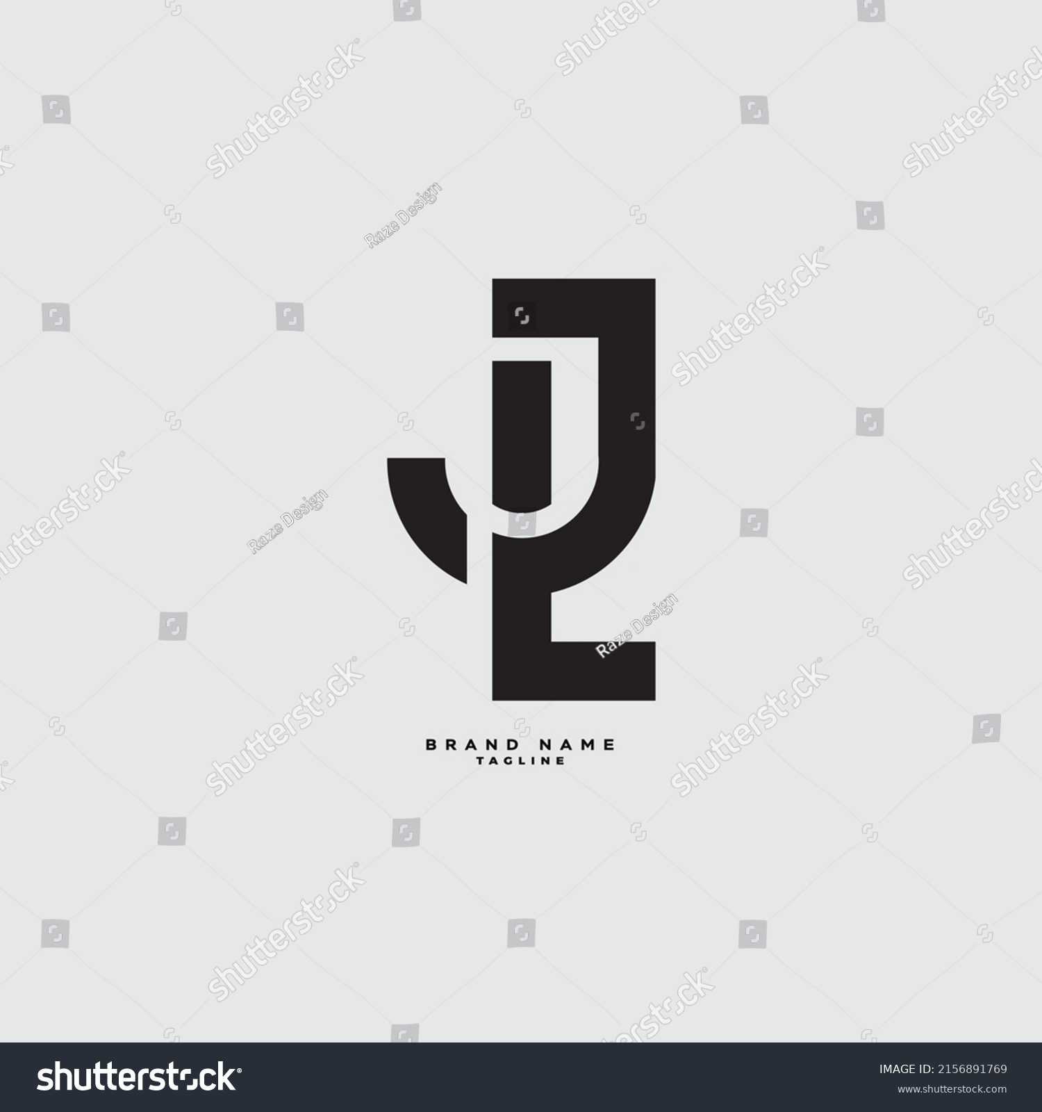 Jl Letter Logo Design Vector Template Stock Vector (Royalty Free ...