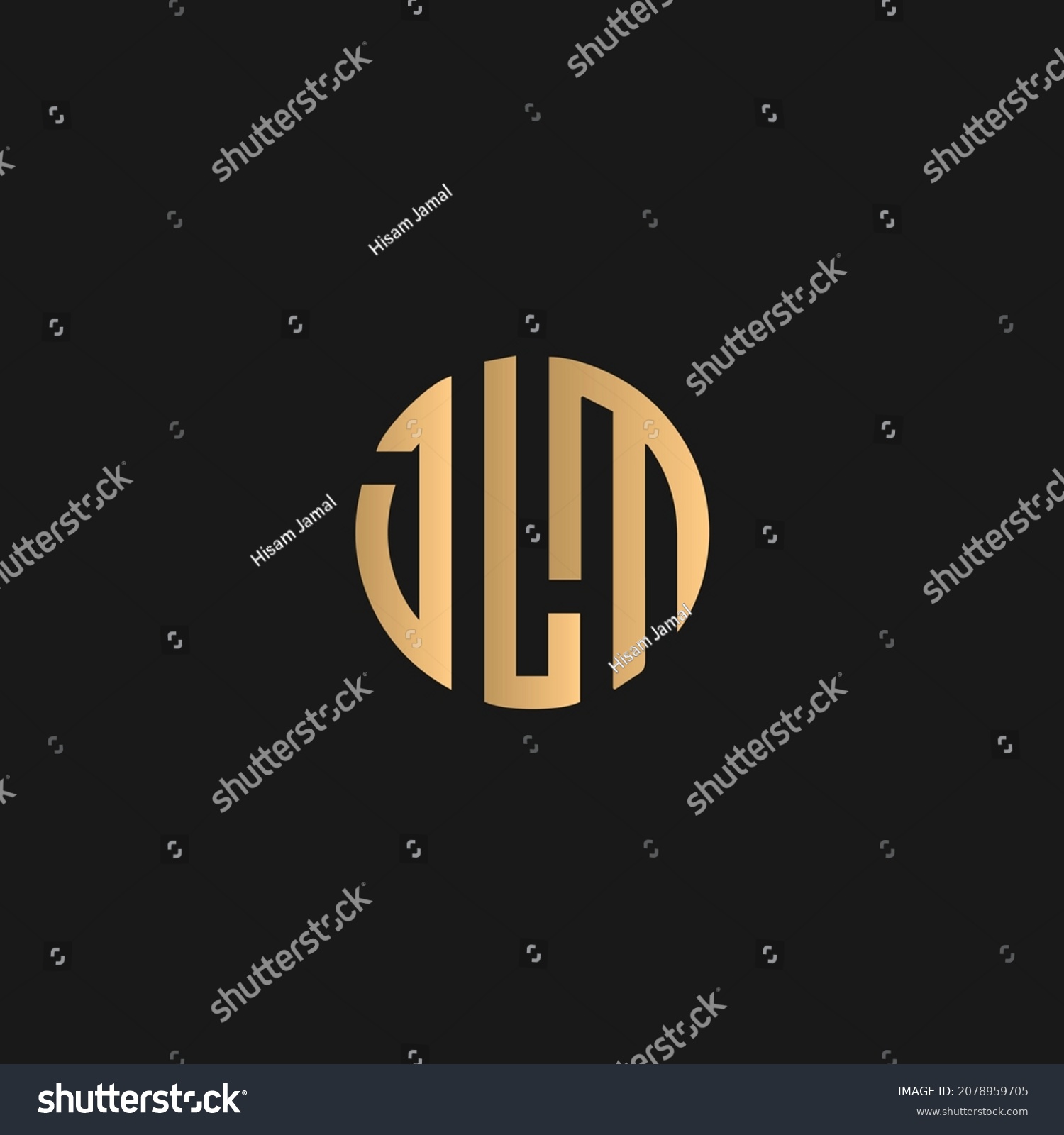 Jlm Logo Vector Jlm Circle Vector Stock Vector (Royalty Free) 2078959705