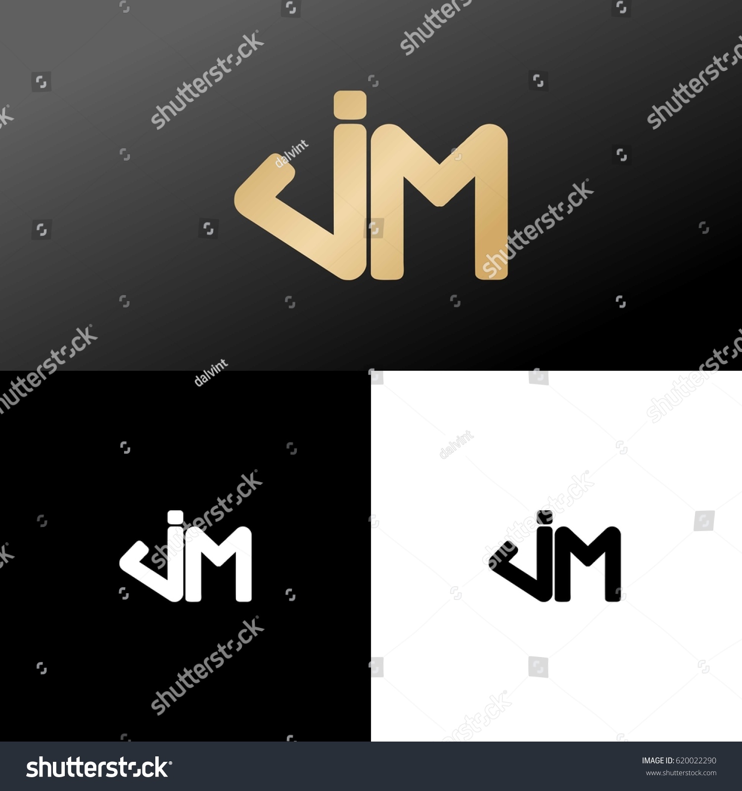Jm Gold Simple Logo Vector Stock Vector (Royalty Free) 620022290 ...