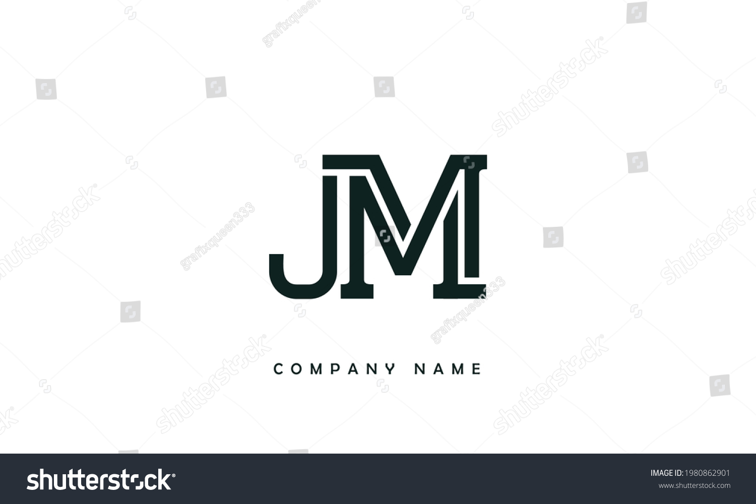 Jm Mj Alphabets Letters Logo Monogram Stock Vector (Royalty Free ...