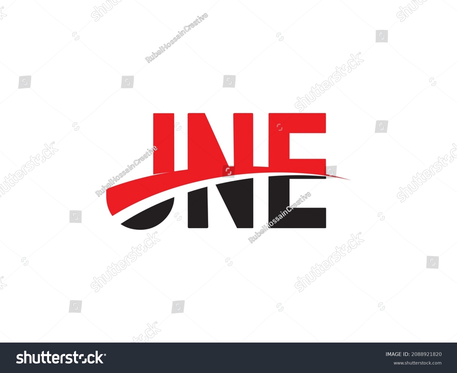Jne Letter Initial Logo Design Vector Stock Vector (Royalty Free ...
