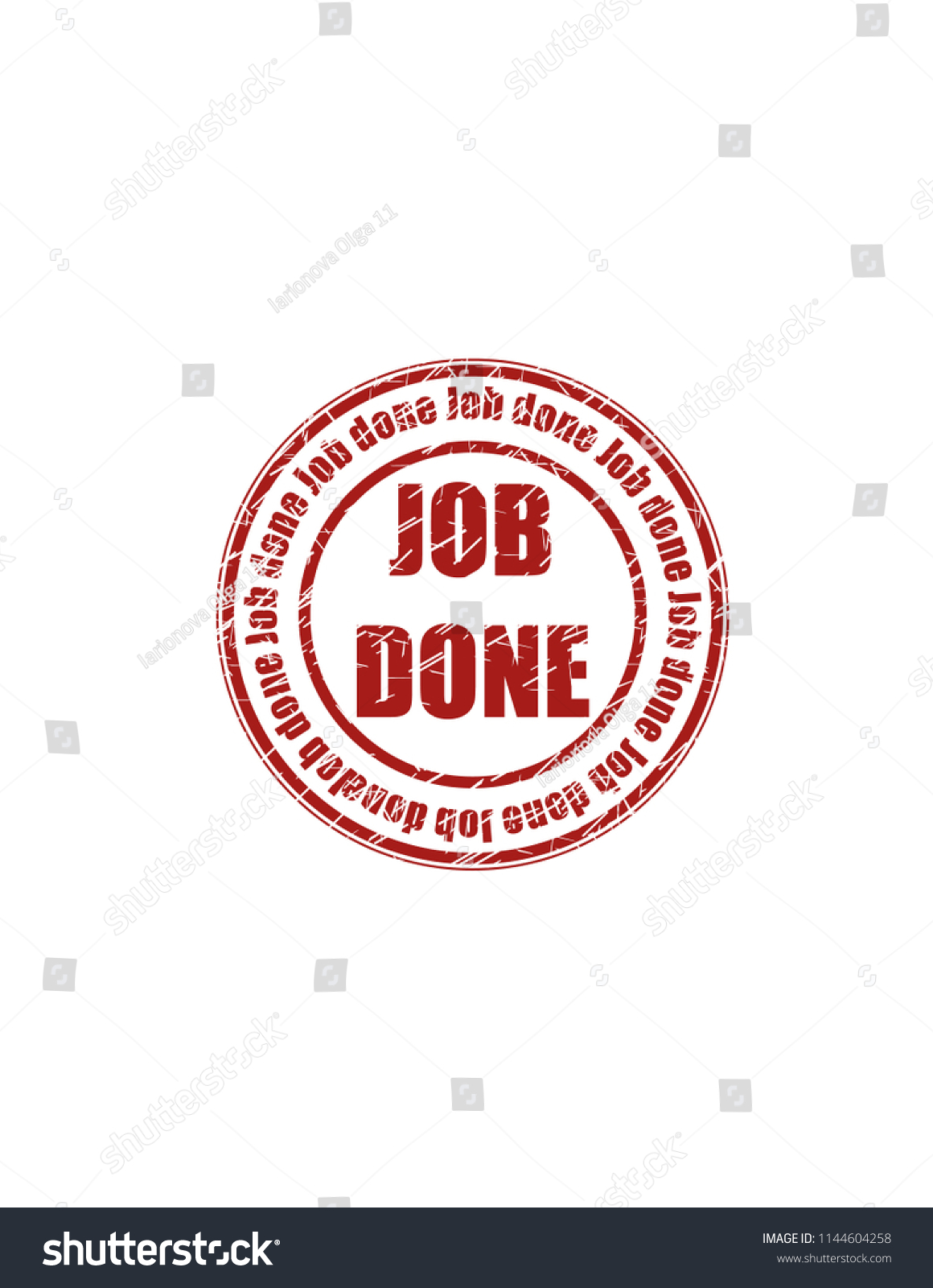 Job Done Stamp Stock Vector (Royalty Free) 1144604258