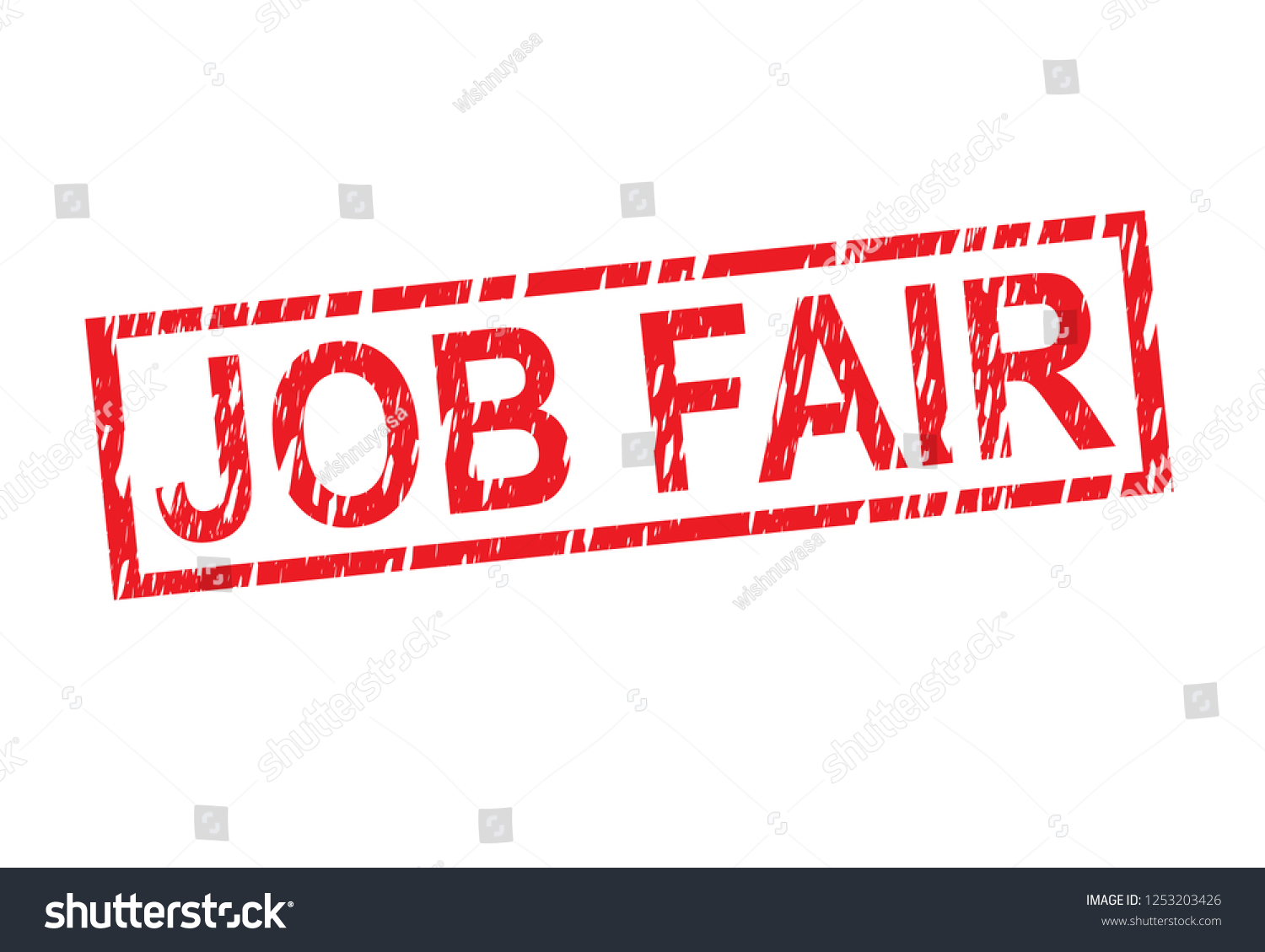 Job Fair Icon Vector Stamp Stock Vector (Royalty Free) 1253203426 ...
