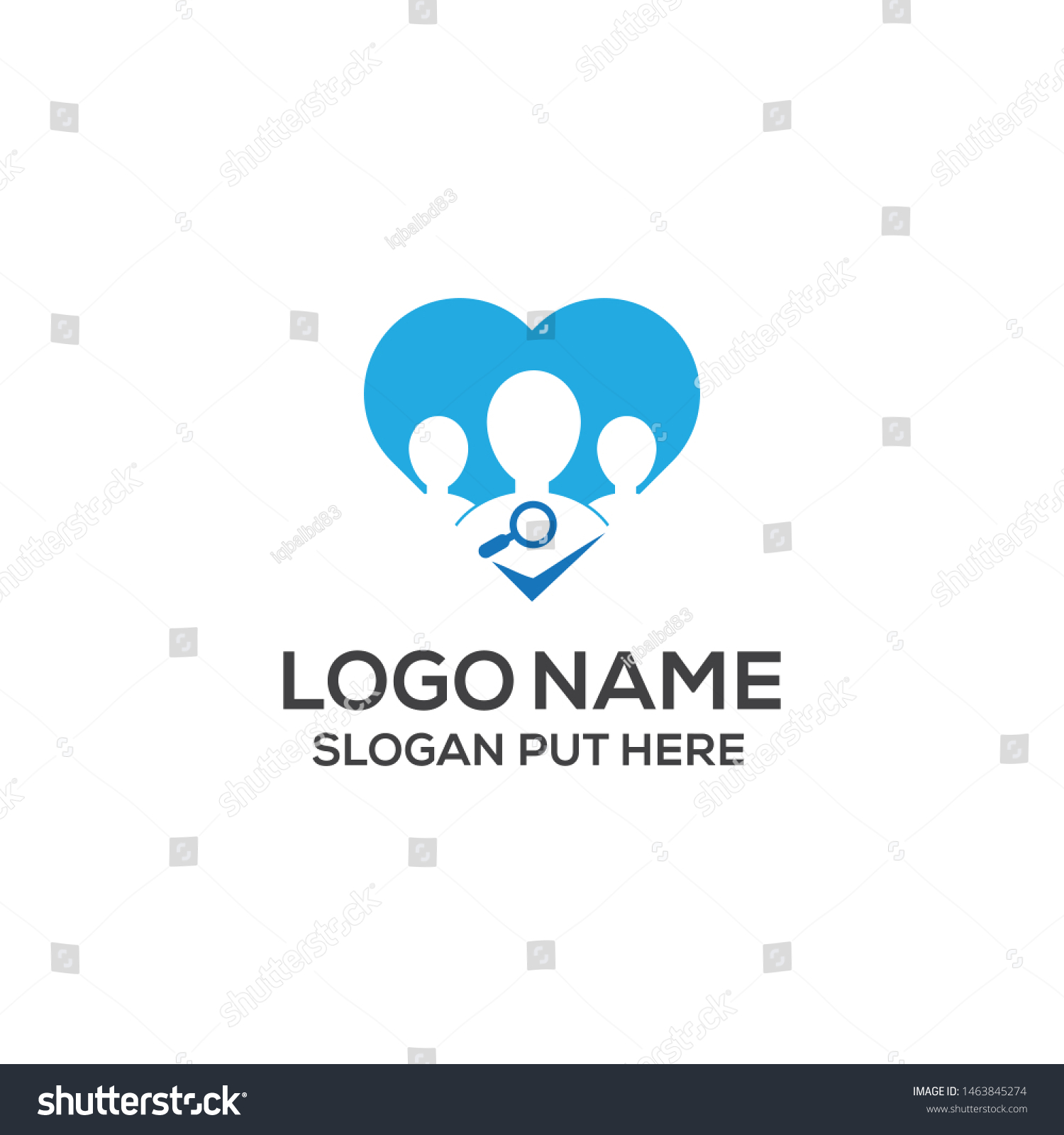 Job Finder Logo Design Template: vector de stock (libre de regalías ...