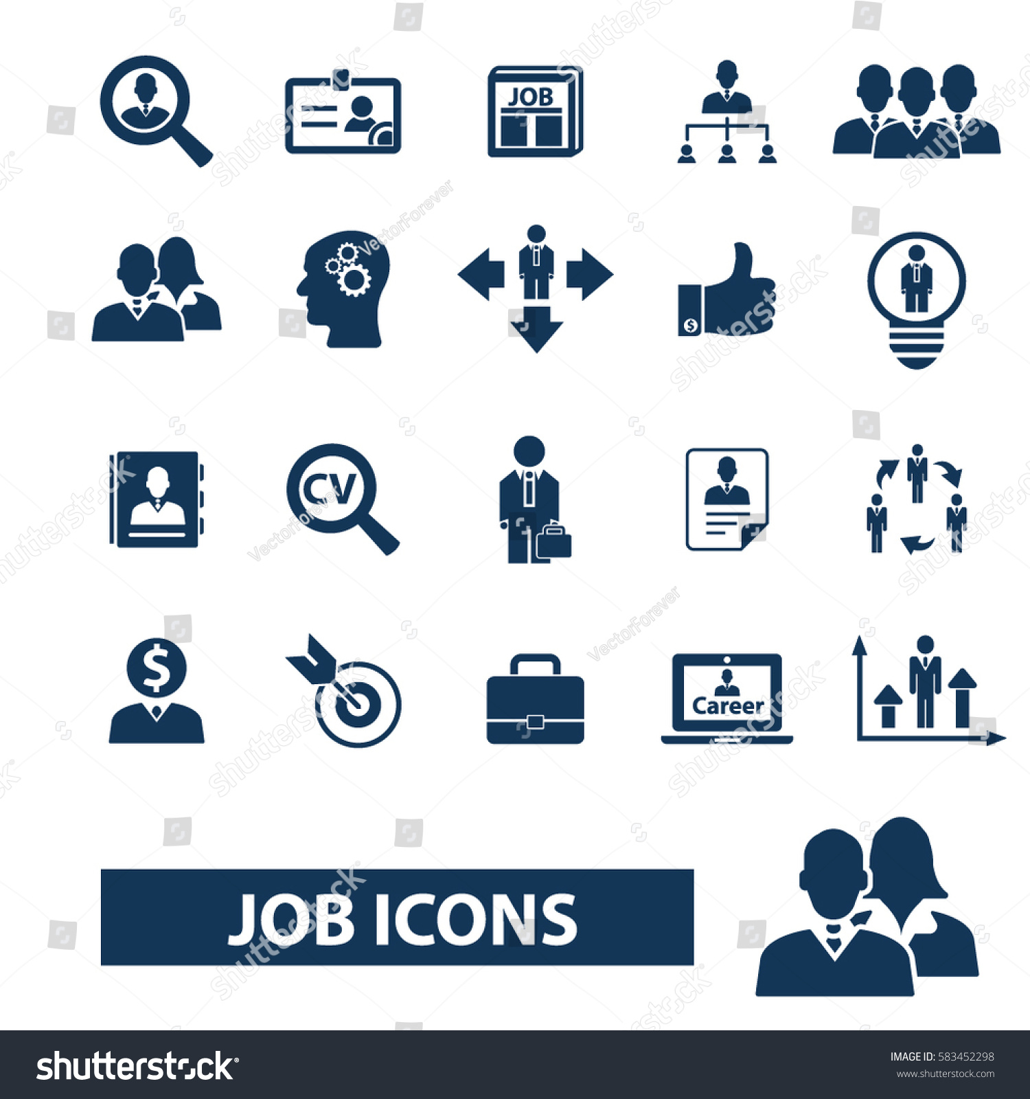 Job Icons: vector de stock (libre de regalías) 583452298 | Shutterstock