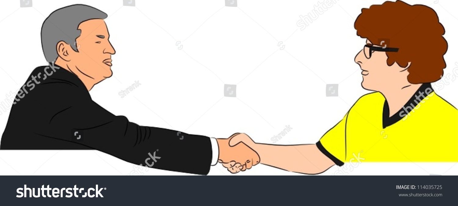 Job Interview Handshake Stock Vector (Royalty Free) 114035725 ...