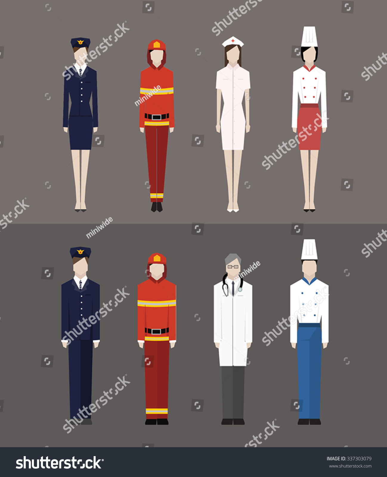 Job Occupations Stock Vector (Royalty Free) 337303079 | Shutterstock