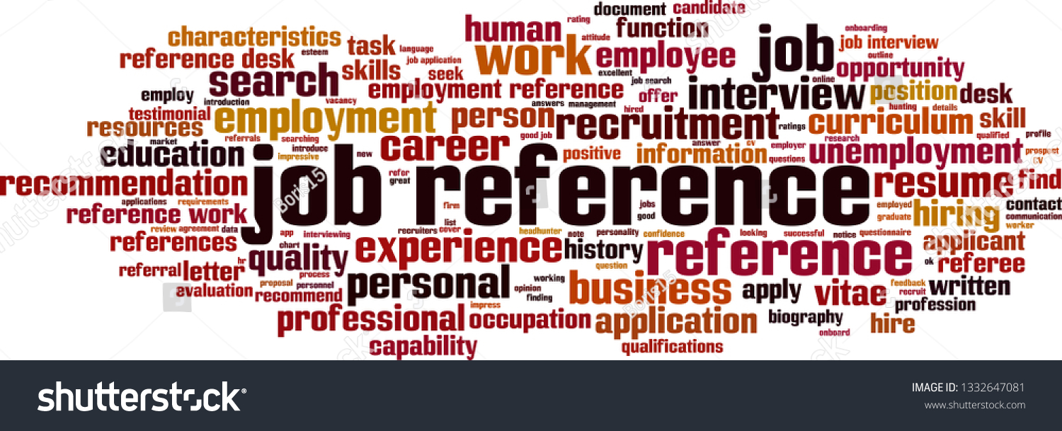 Job Reference Word Cloud Concept Vector Stock Vector (Royalty Free ...