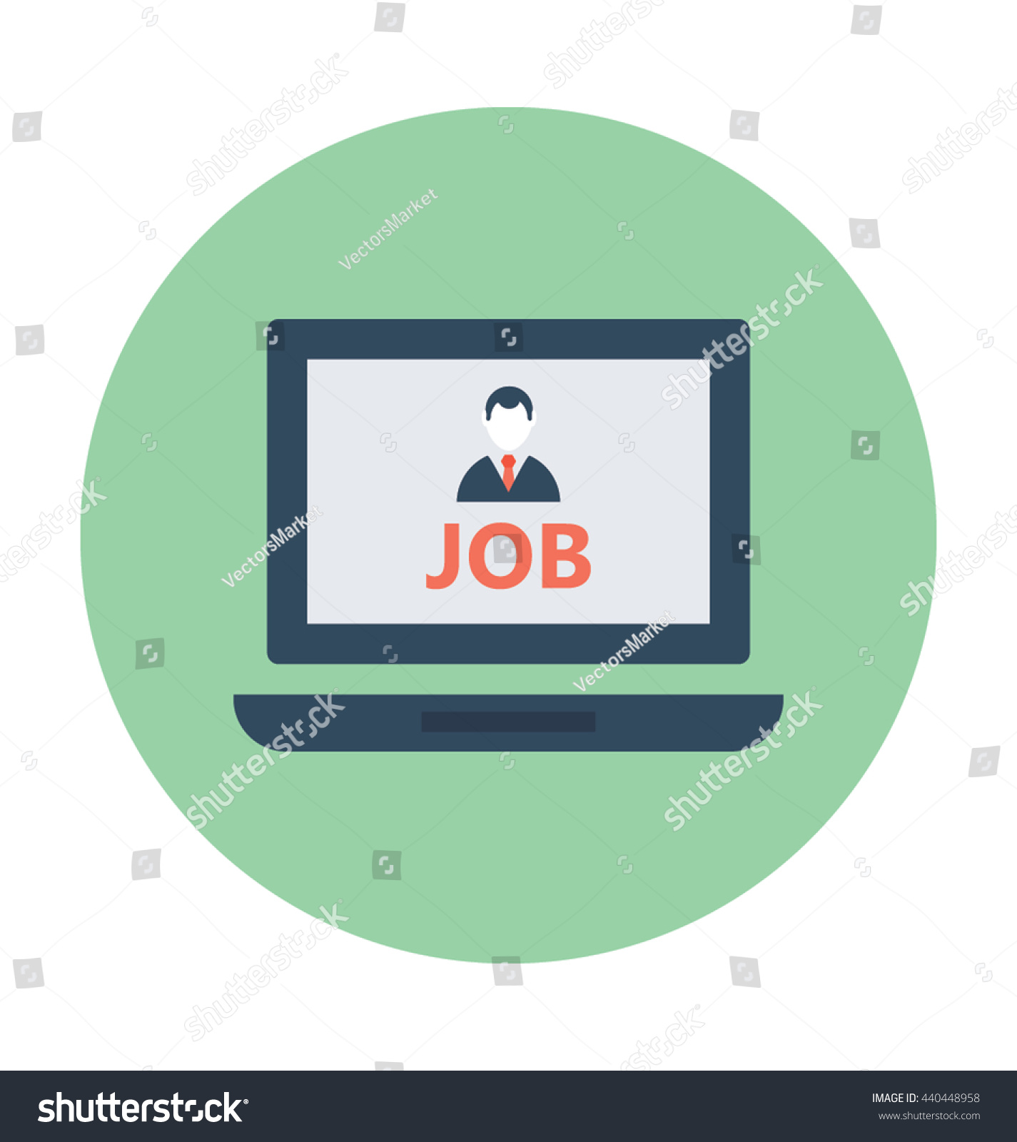 Job Seeking Vector Icon Stock Vector (Royalty Free) 440448958