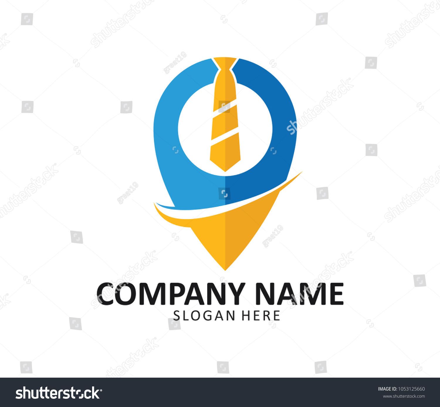 Job Vacancy Work Search Vector Logo Stock Vector (Royalty Free) 1053125660