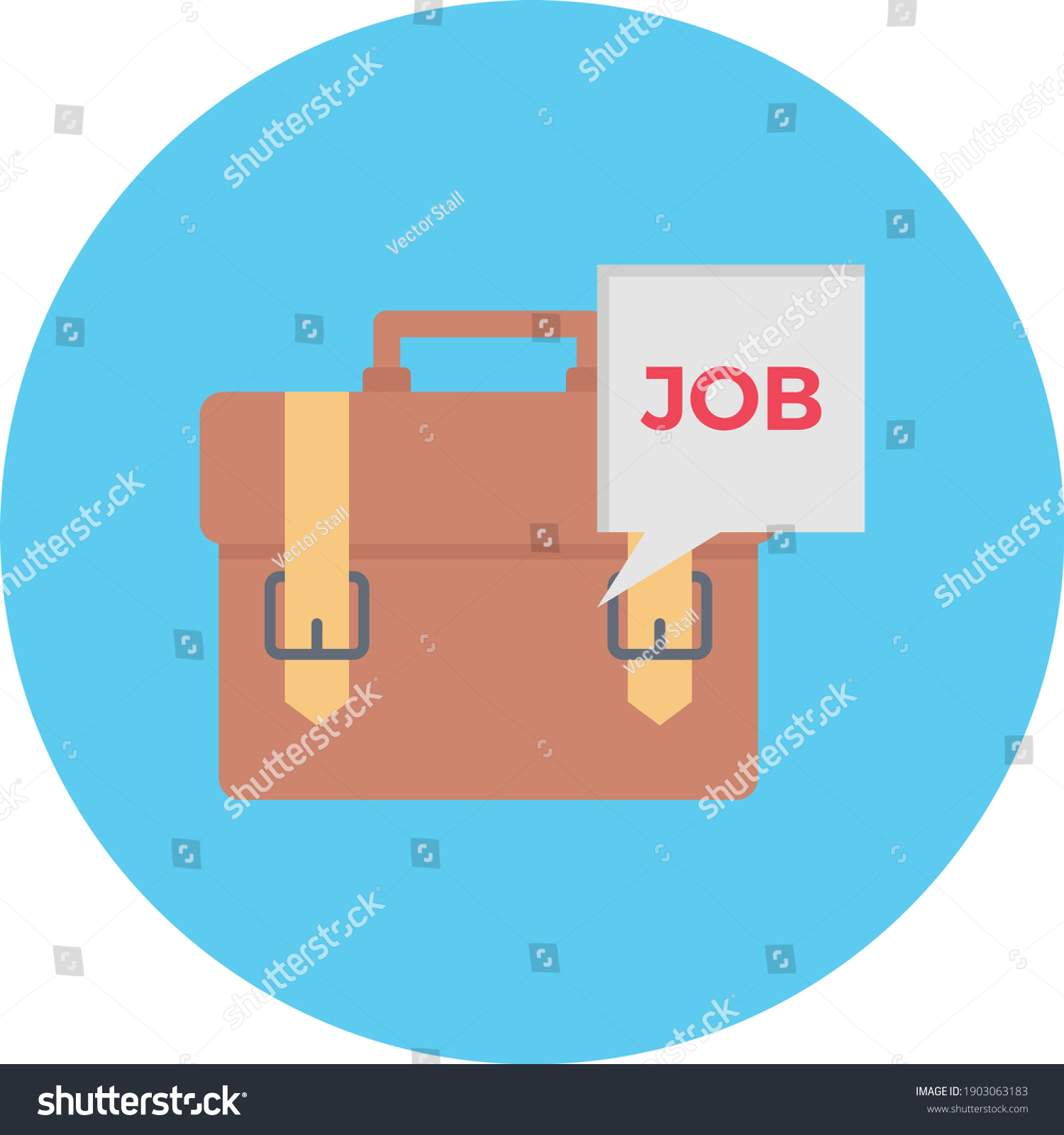 Job Vector Flat Colour Icon Stock Vector (Royalty Free) 1903063183 ...