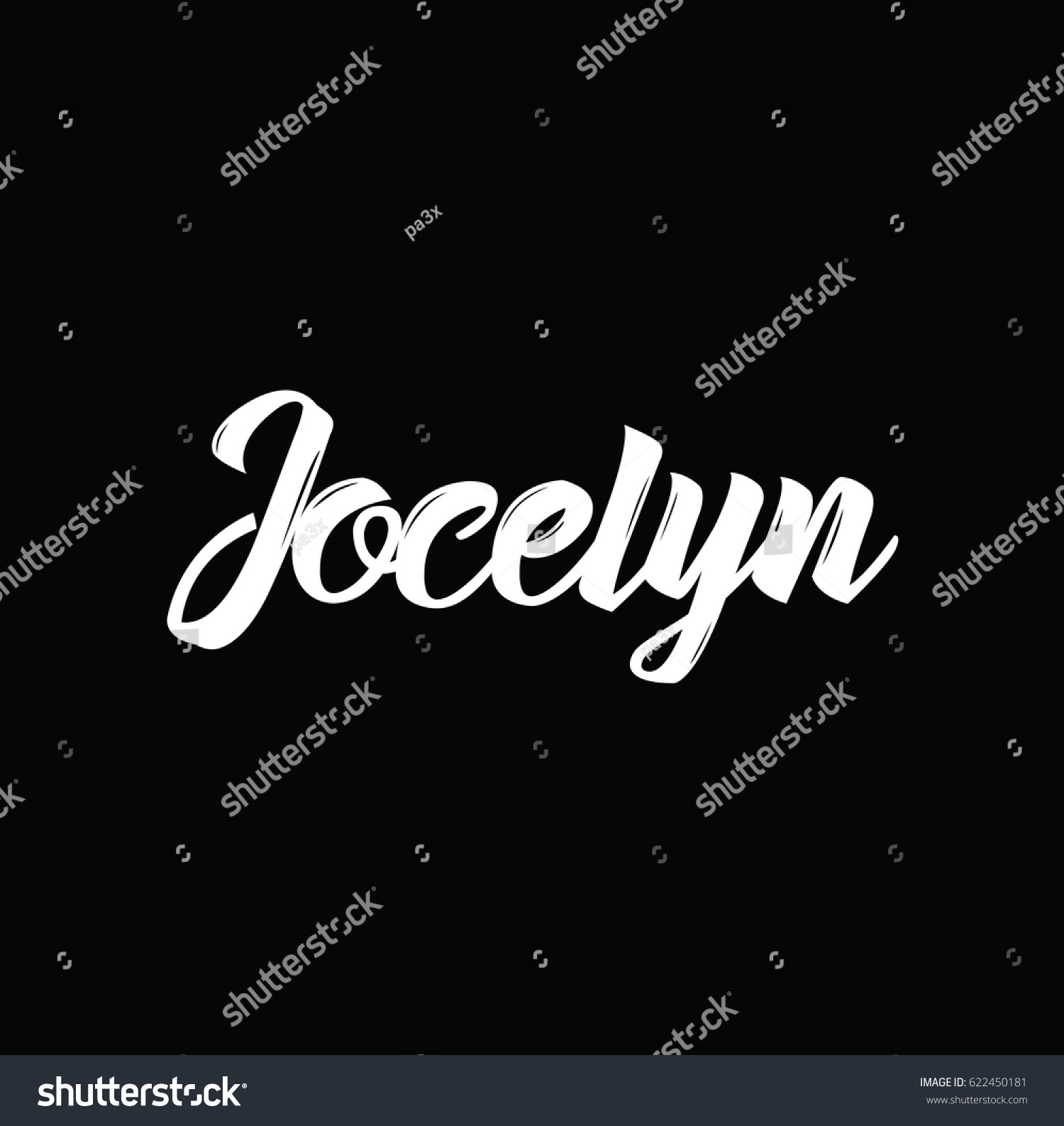 jocelyn, text design. Vector calligraphy. Typography poster. Usable as ...