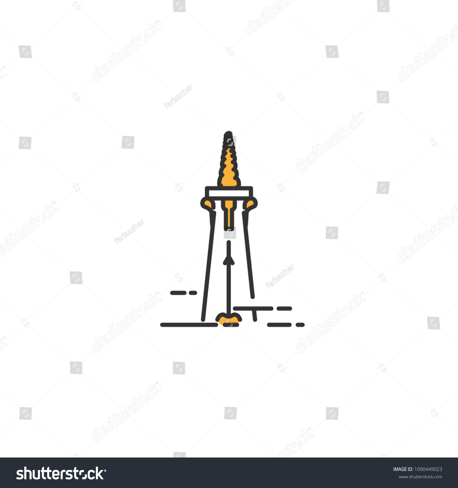 Jogja Monument Icon Stock Vector (Royalty Free) 1090449023 | Shutterstock