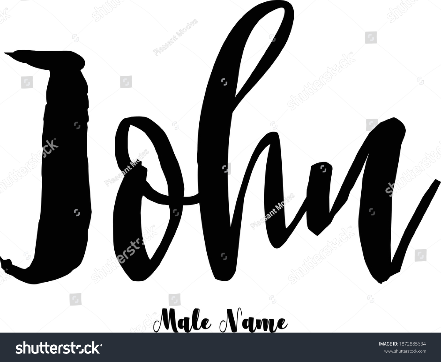 Nombre John-Malé negrita Caligrafía Cursiva Tipo: vector de stock ...