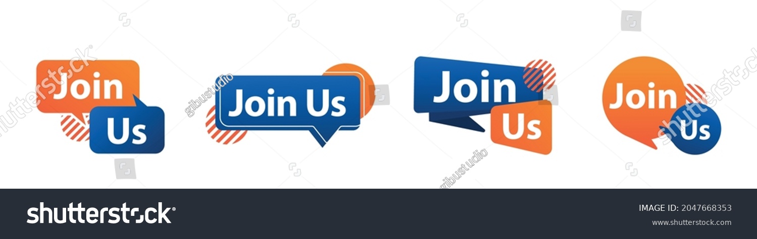 748 Join us icon set Images, Stock Photos & Vectors | Shutterstock