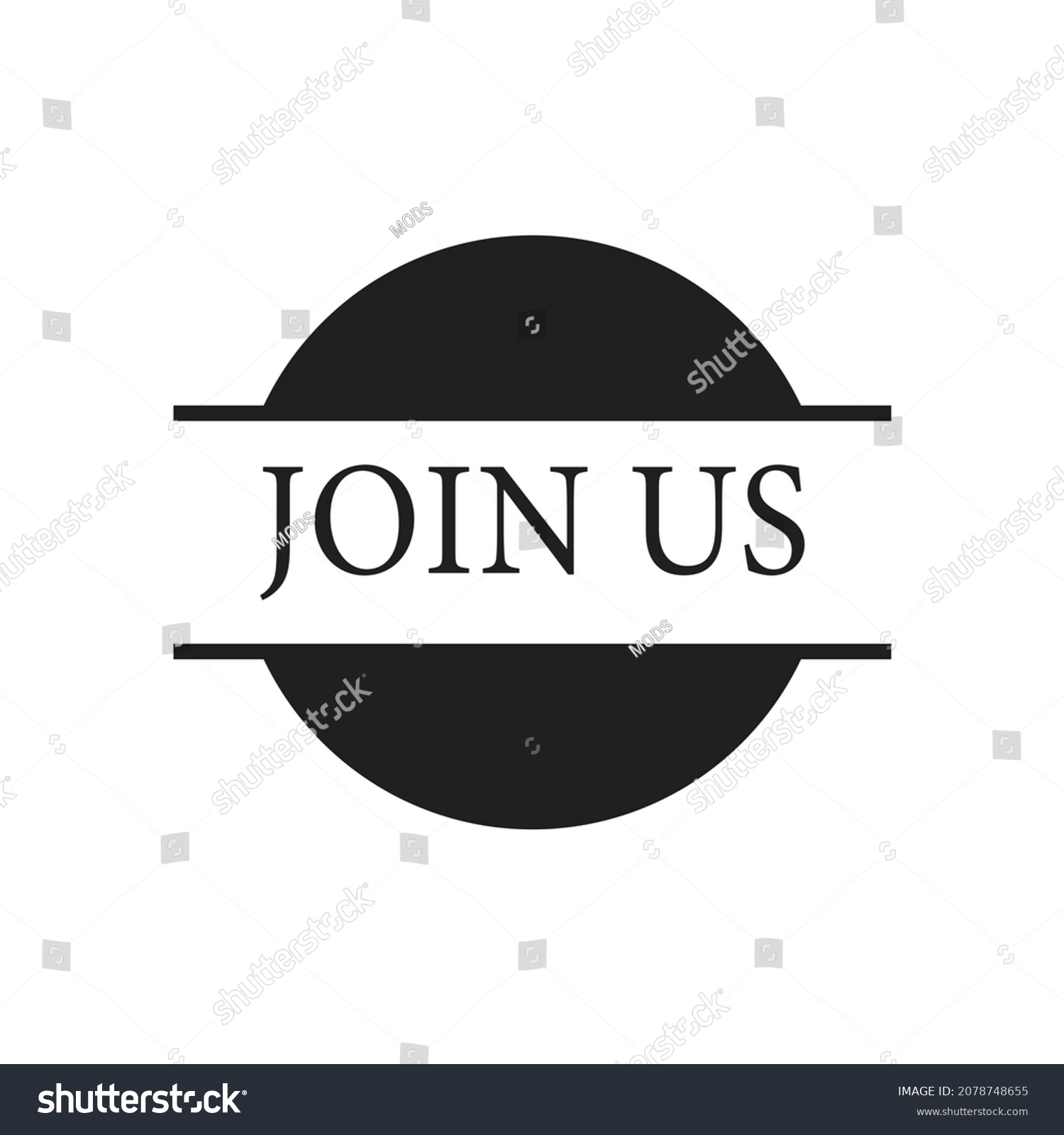 Join Us Icon Design Isolated On Stock Vector (Royalty Free) 2078748655 ...
