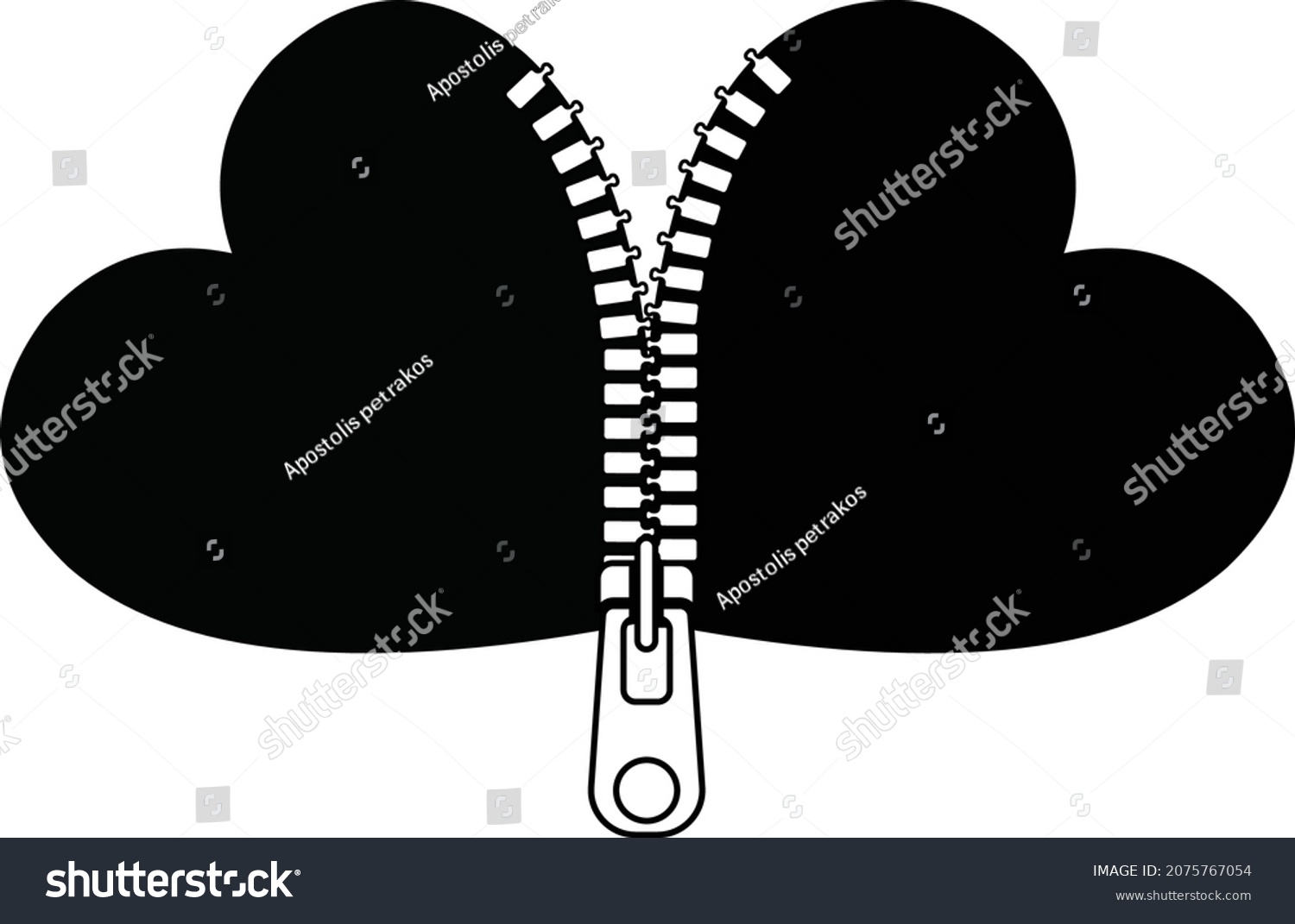 Joined Hearts Vector Icon Eps 4mp Stock Vector (Royalty Free) 2075767054