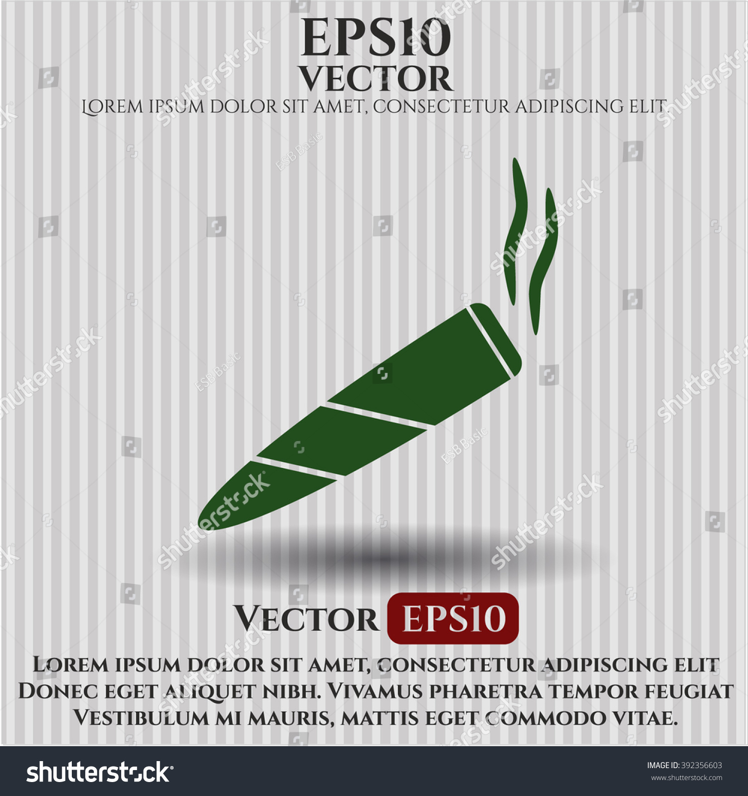 Joint Cigarette Icon Stock Vector (Royalty Free) 392356603