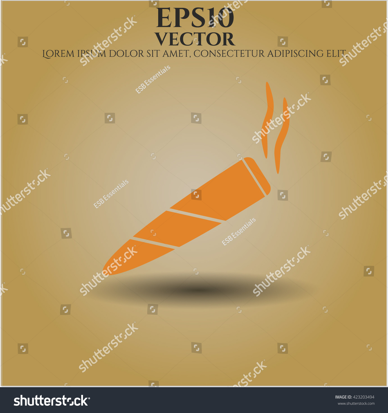 Joint Cigarette Symbol Stock Vector (Royalty Free) 423203494 | Shutterstock