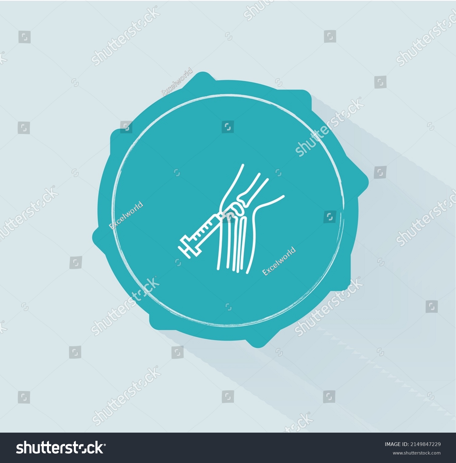 Joint Injections Procedure Icon Vector Design Stock Vector (Royalty ...