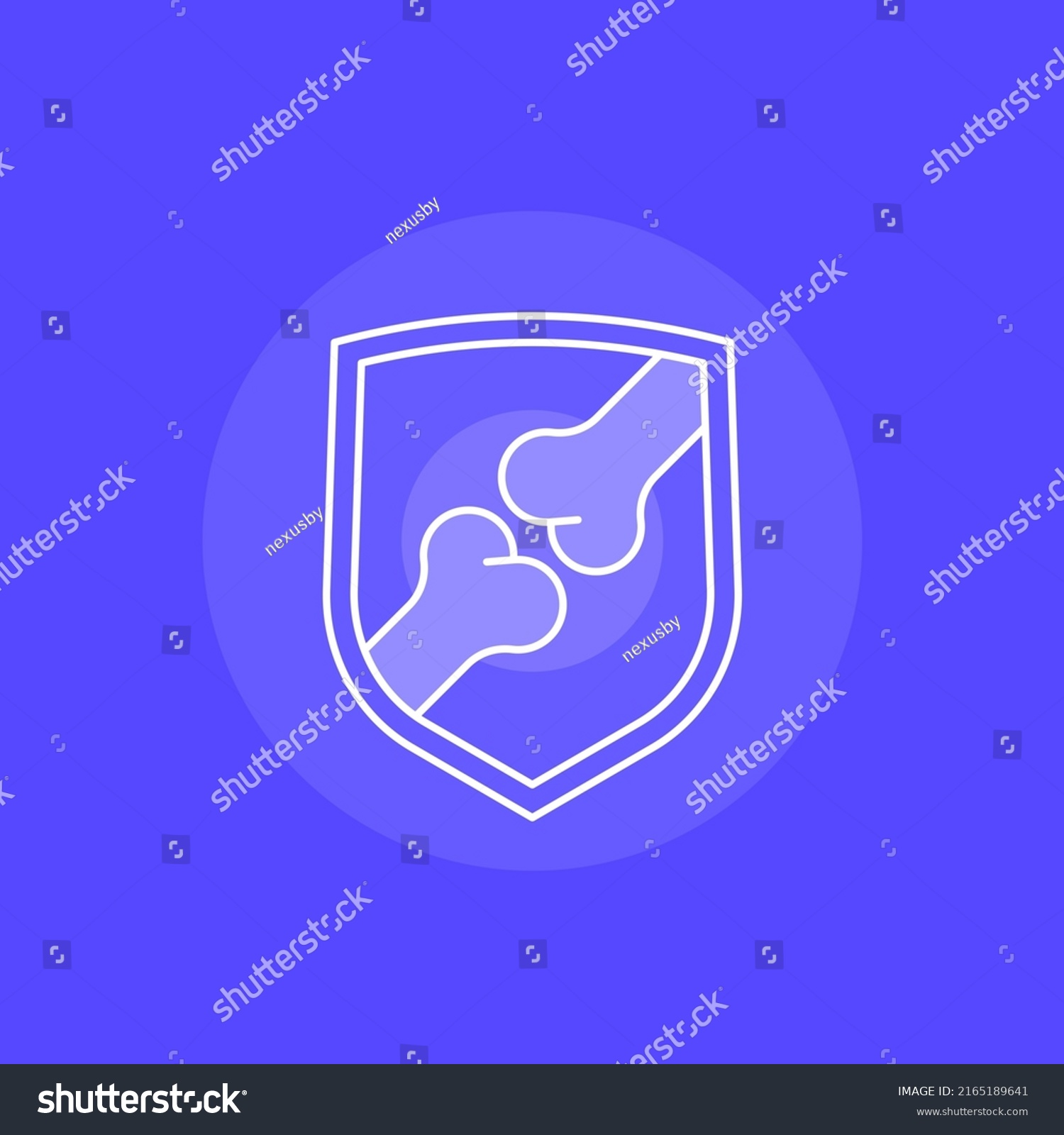 Joint Protection Icon Shield Vector Stock Vector (Royalty Free ...
